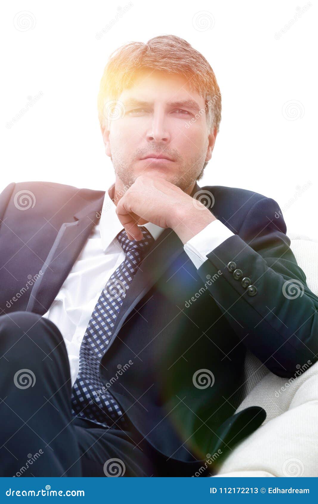 Close-up. Confident Businessman Sitting in a Chair Stock Image - Image ... Close-up. Confident Businessman Sitting in a Chair Stock Image - Image ...