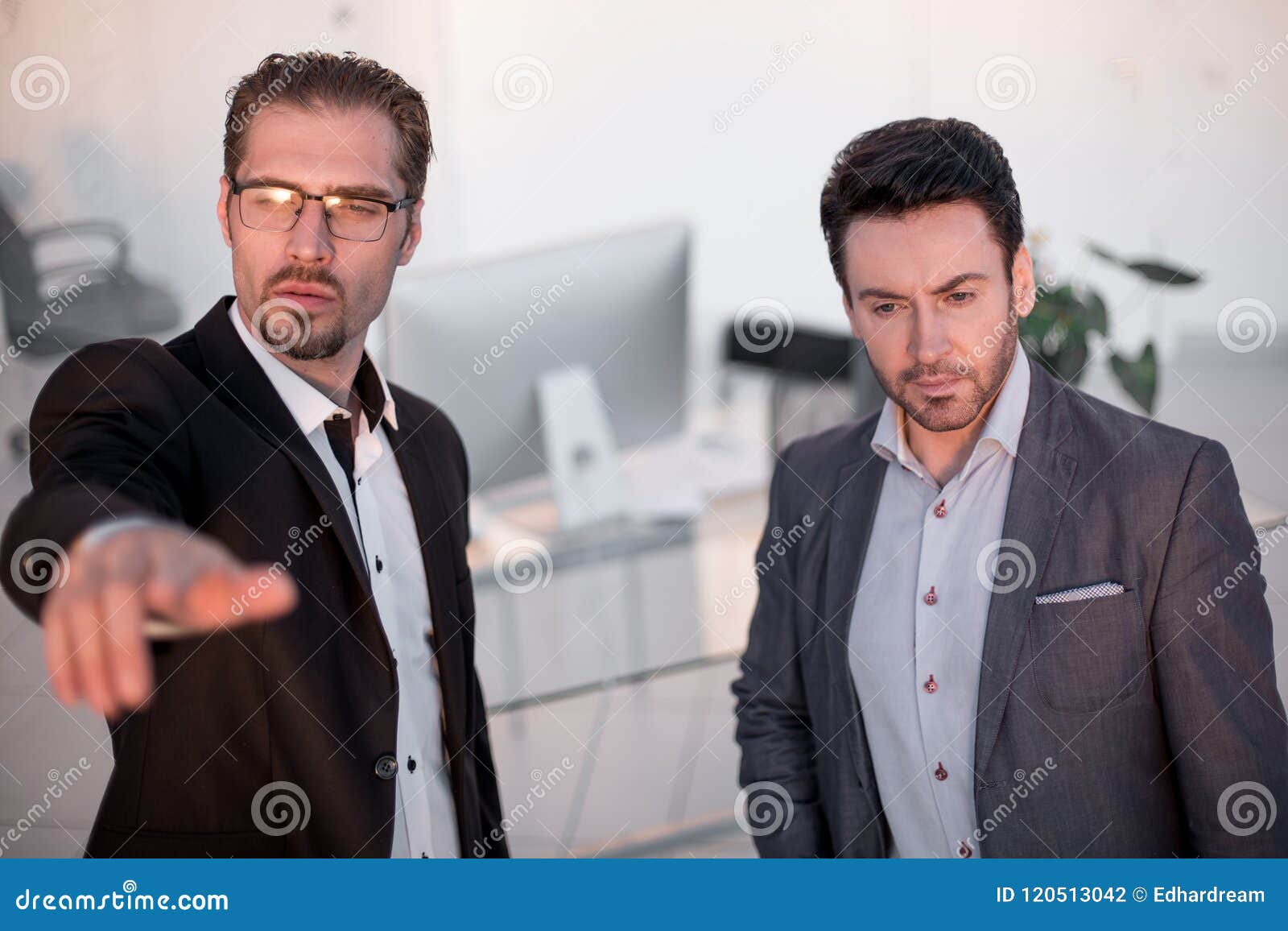 Close Up.businessman Talking To Future Partner Stock Photo - Image of ...