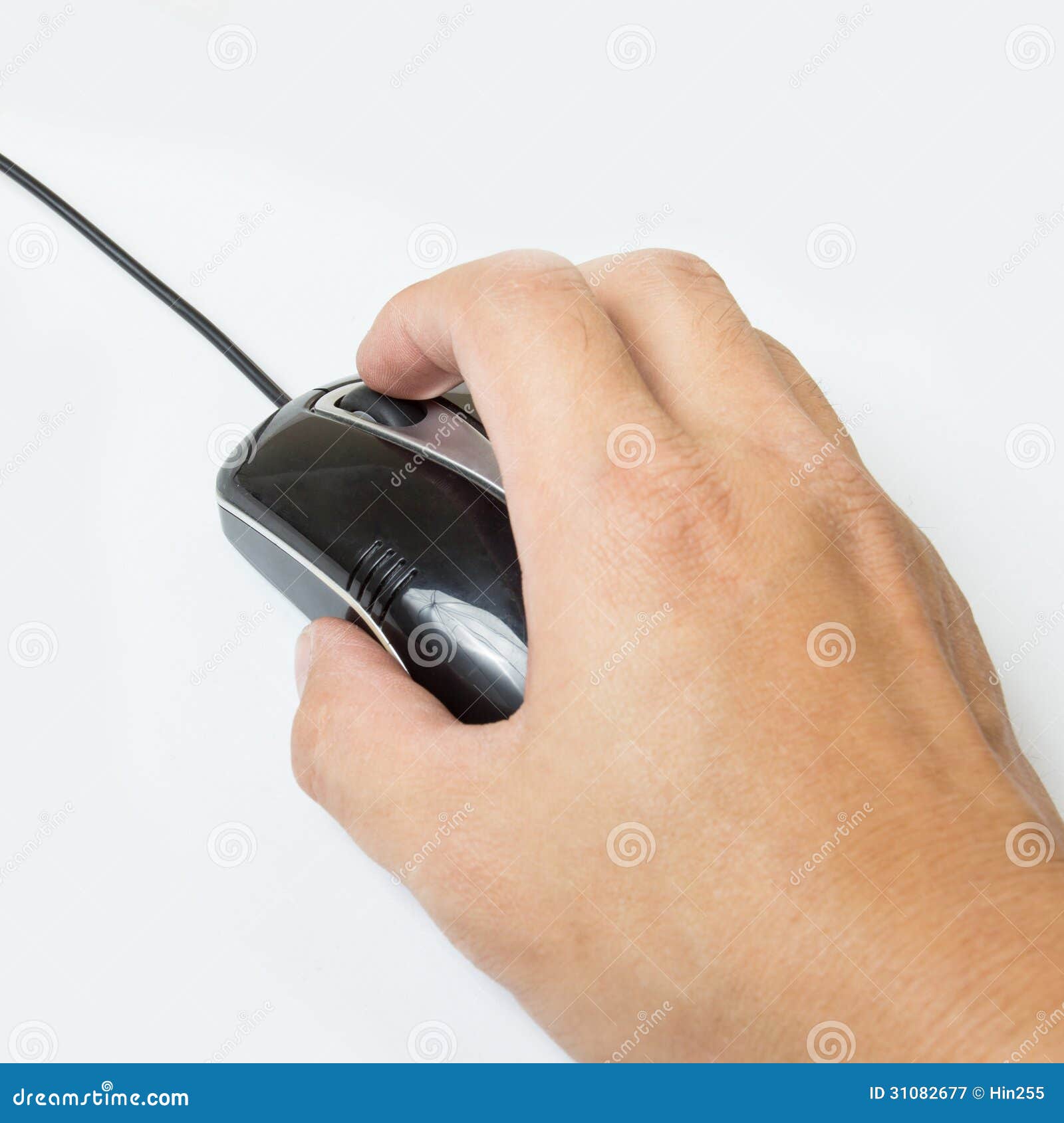 Close Up Businessman Used Mouse Stock Image - Image of device, work ...