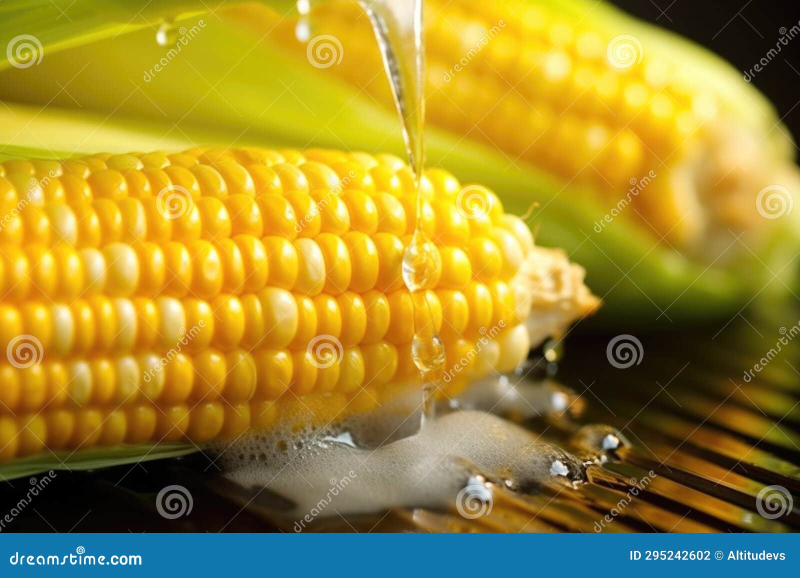Close-up of Butter Melting on Top of Steaming Corn on the Cob Stock ...