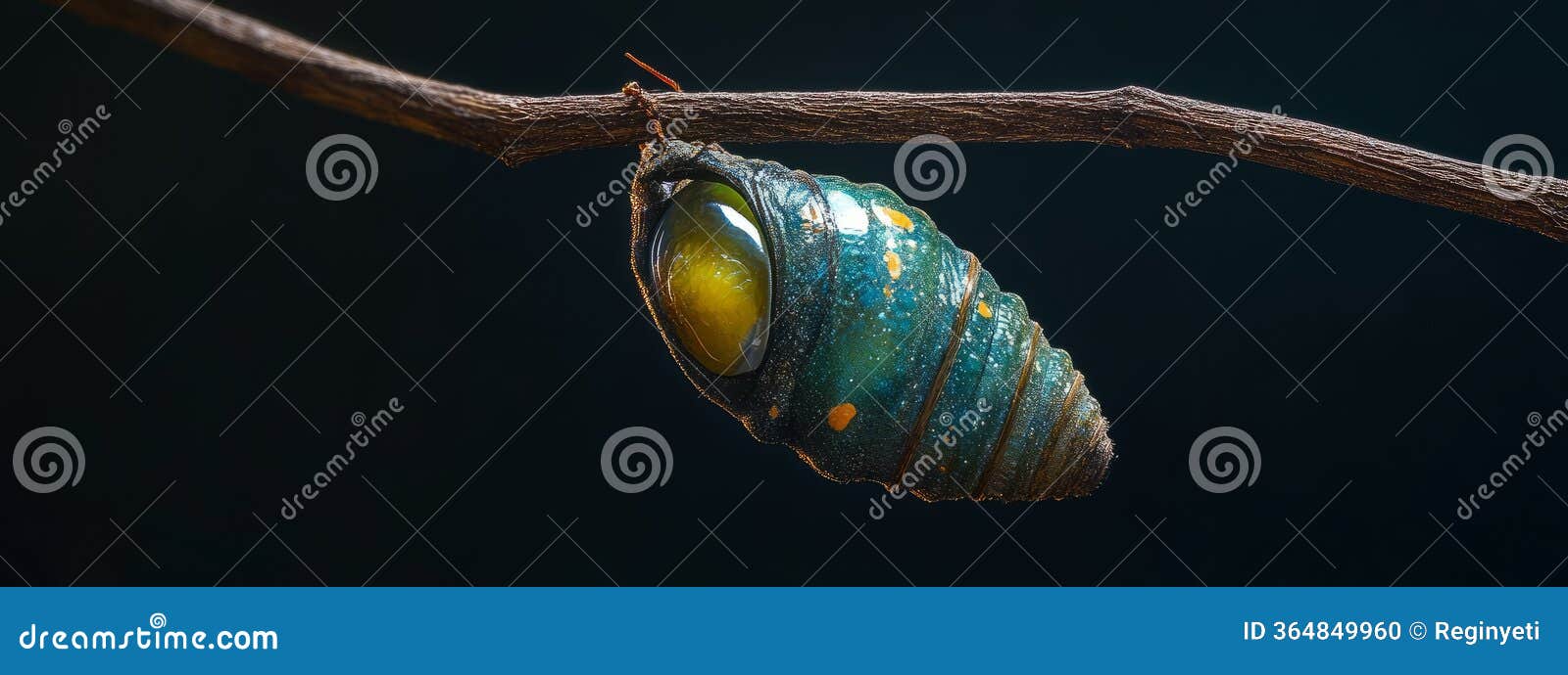 Chrysalis Transformation Into Beautiful Butterfly Royalty-Free Stock ...