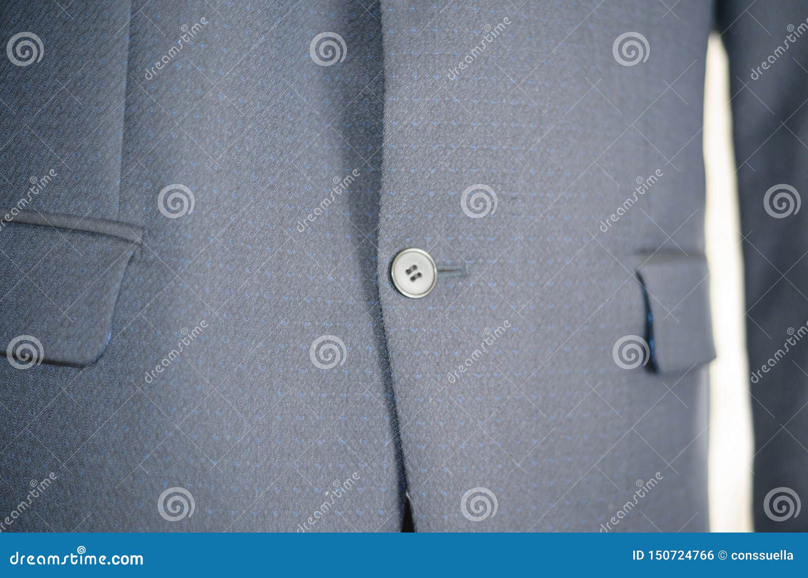 Close-up of a Button on a Blue Business Jacket Stock Photo - Image of ...