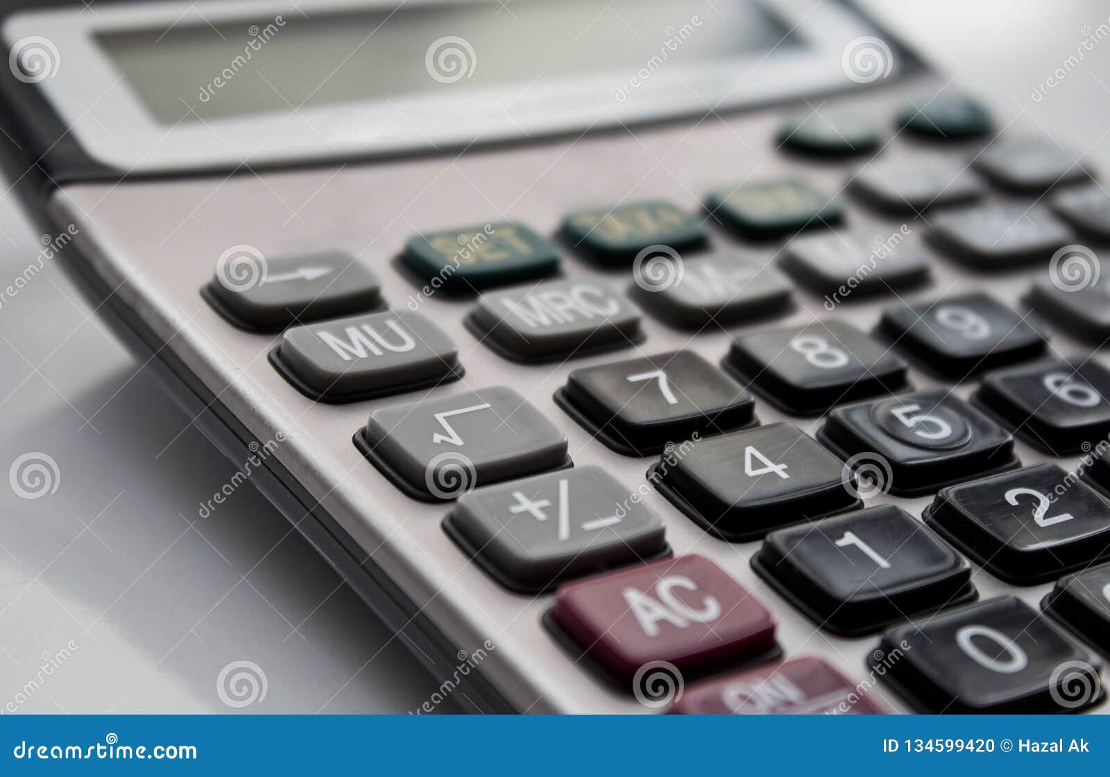 Close Up Button Calculator , Calculator on Table. Stock Photo - Image ...