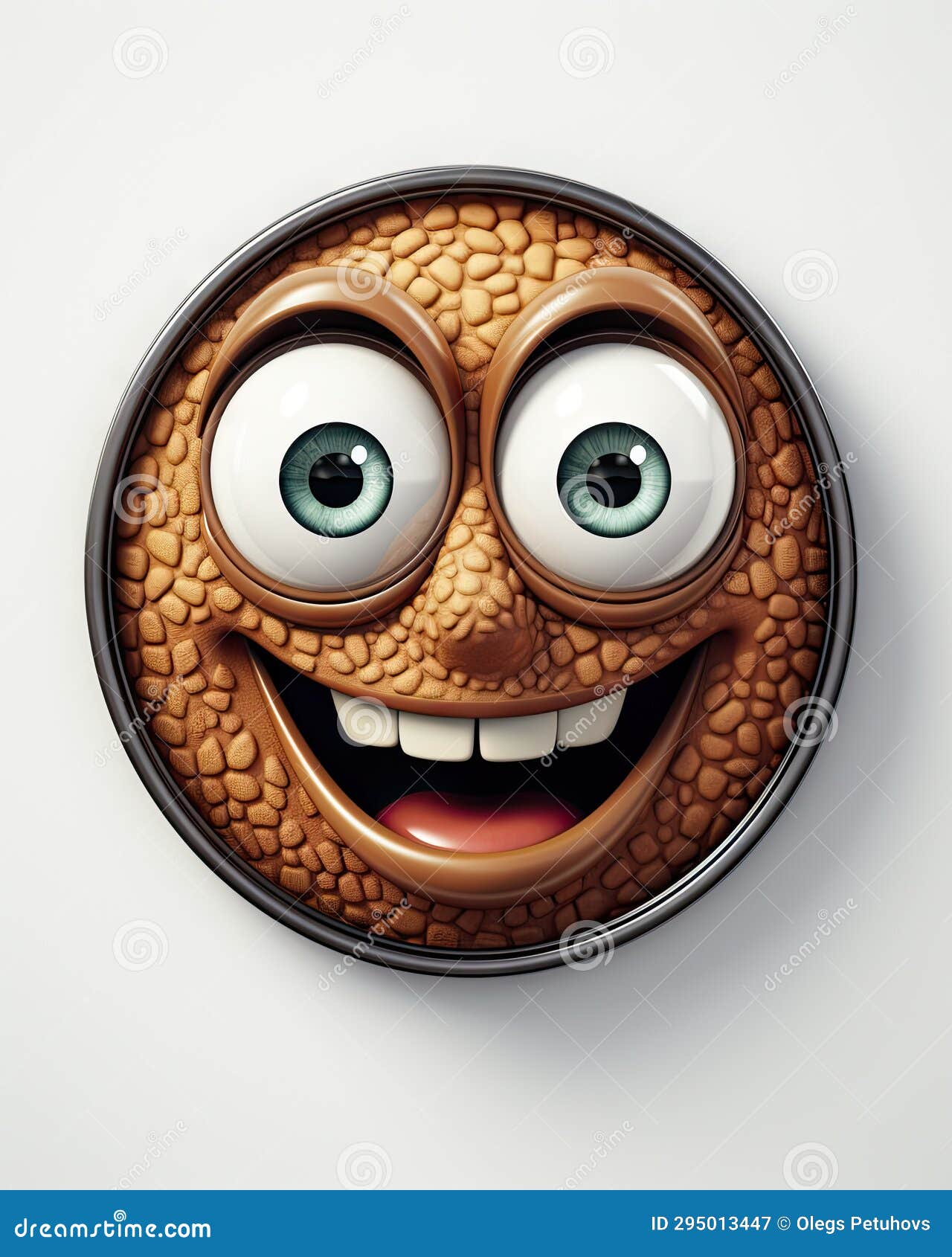 A Close Up of a Button with a Face on it. Generative Ai Stock ...