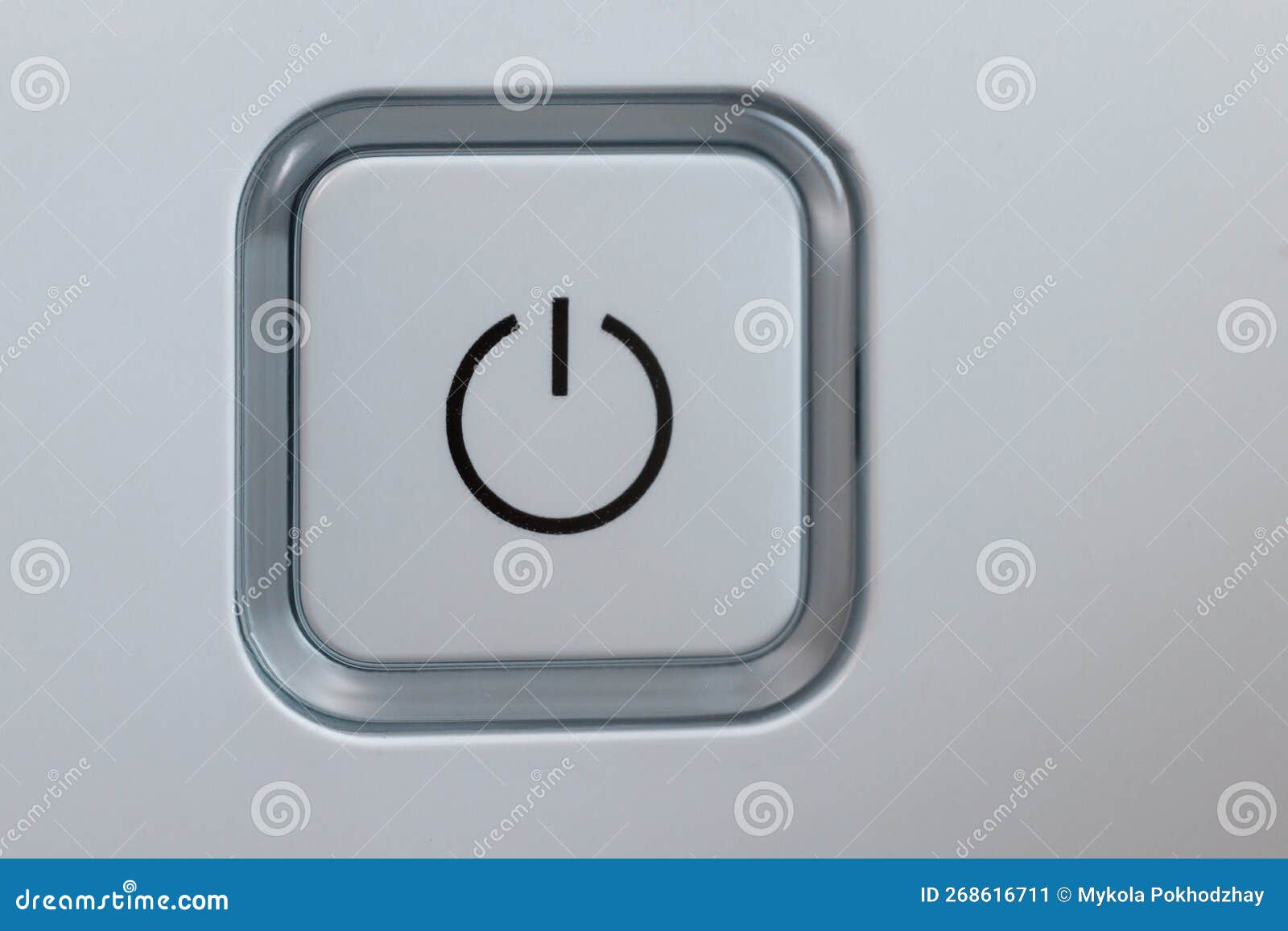 Close-up Button Switch on the Washing Machine. on-Off the Washing ...