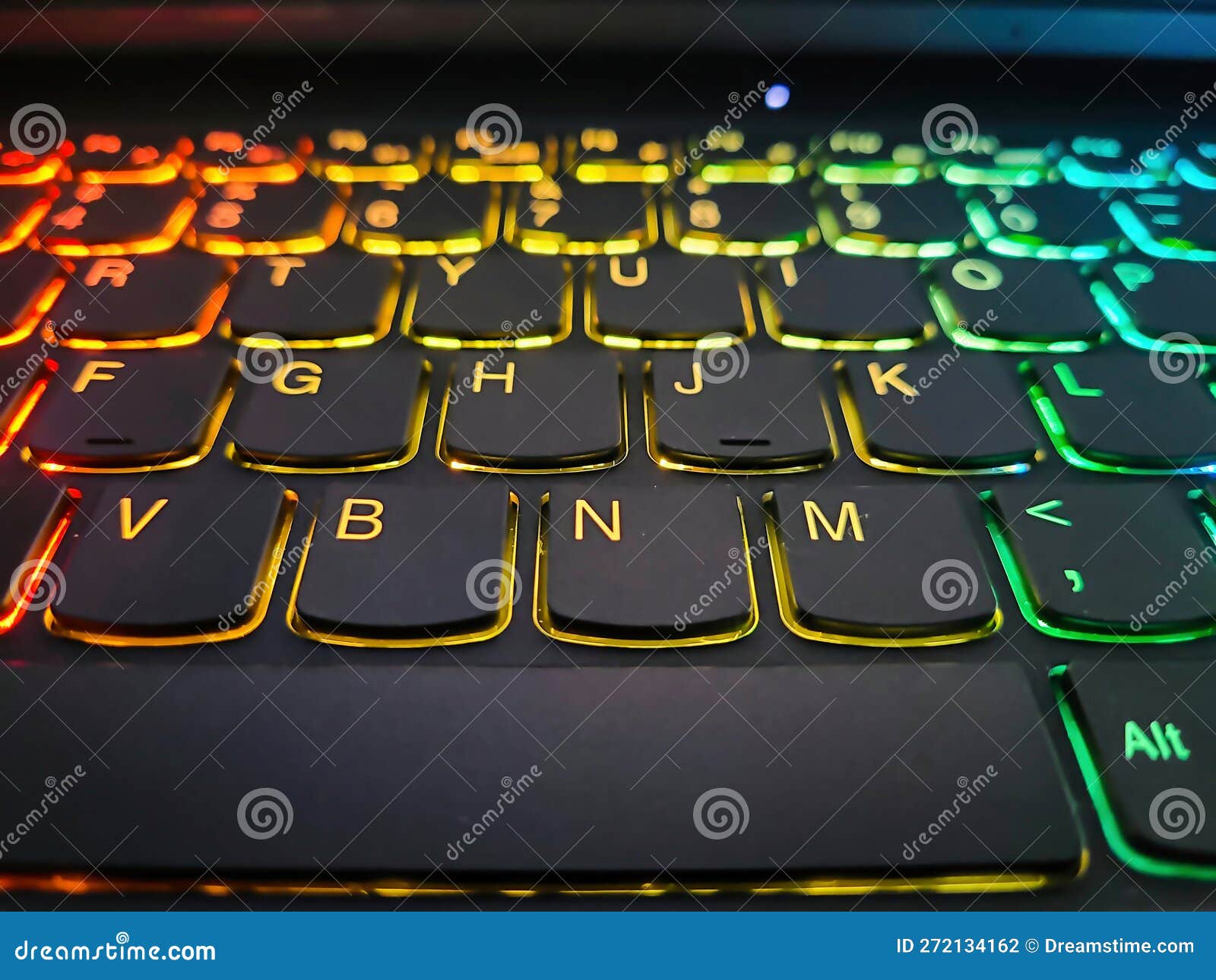 Colorful Gaming Laptop Keyboard Stock Photo - Image of control, green ...