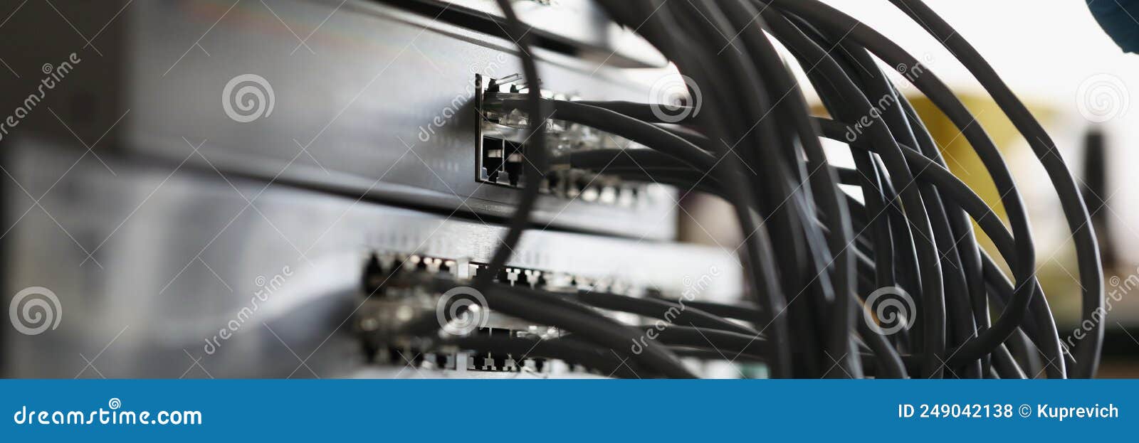 Cable Network Connected To Internet Switch Servers in Data Center Stock Photo - Image of circuit ...