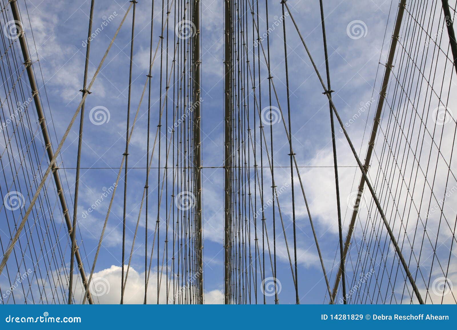 Close Up of Cables on Brooklyn Bridge Stock Image - Image of steel ...
