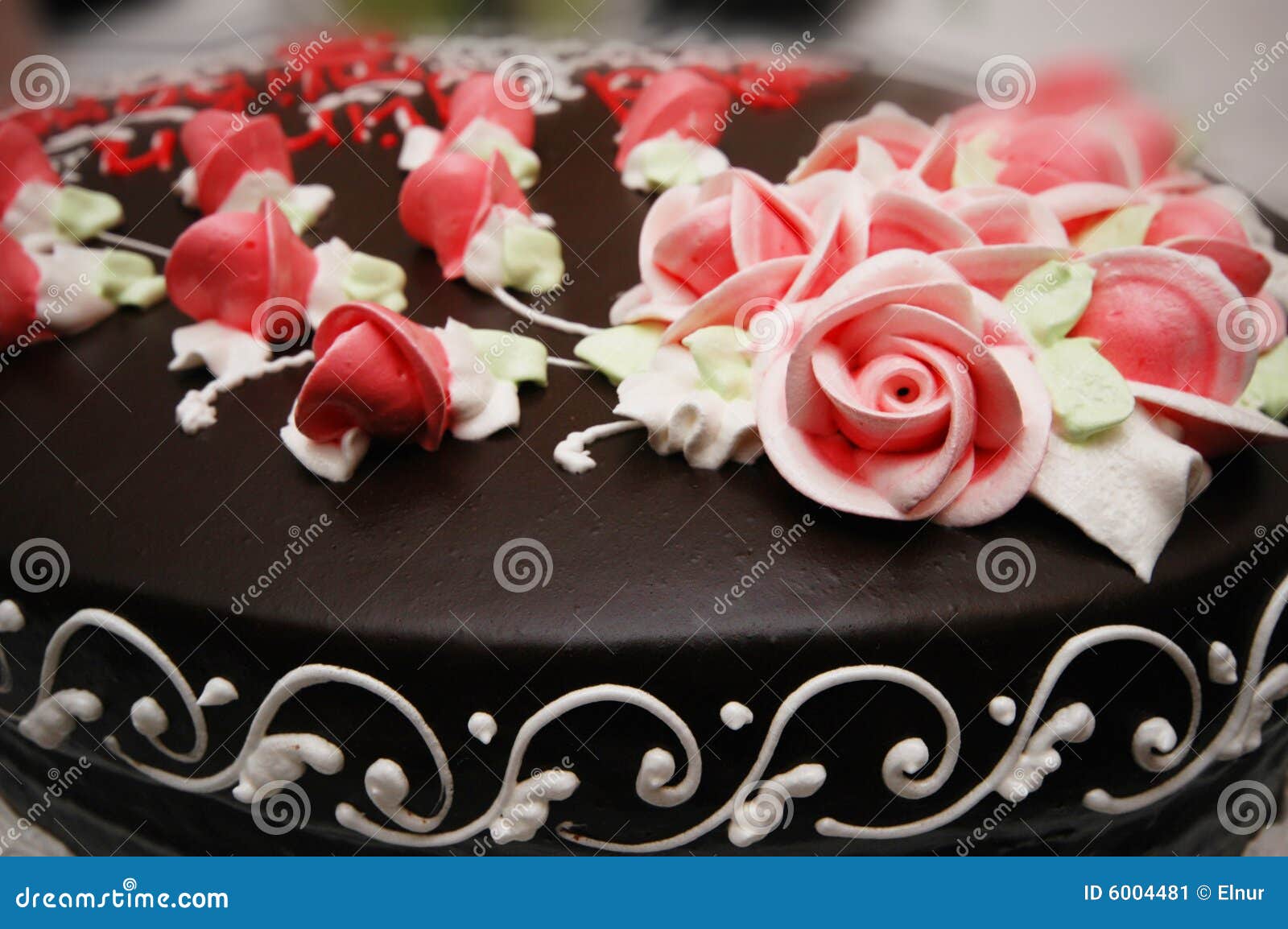 Close Up of Cake with Decoration Stock Image - Image of closeup, sweet ...