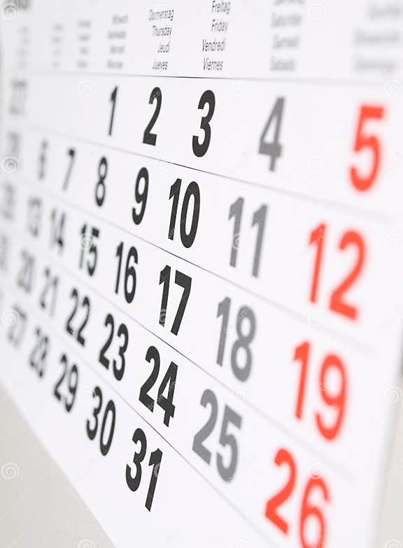Close up calendar page stock image. Image of organizer - 10350623