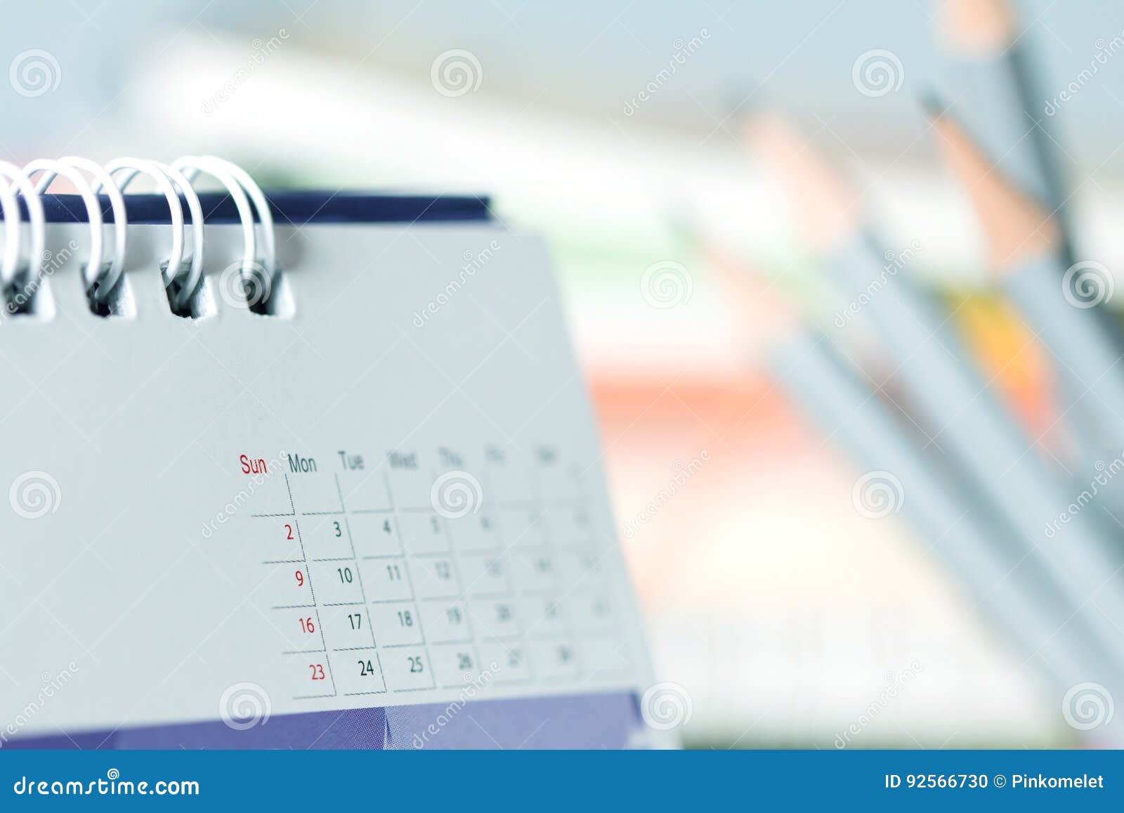 Close Up the Calendar Page on the Table Stock Photo - Image of deadline ...