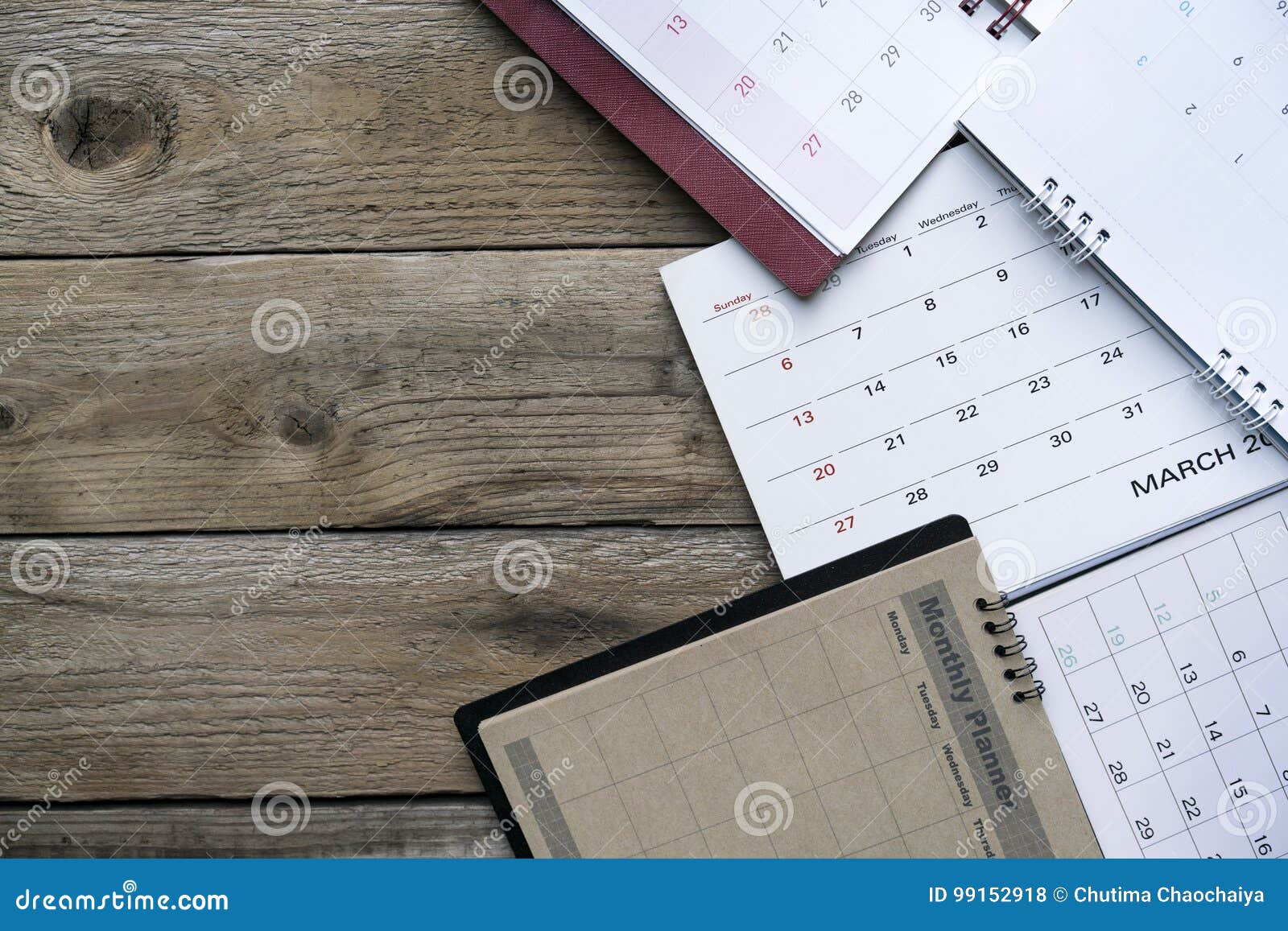 Close Up of Calendars on the Table for Planner Stock Photo - Image of ...