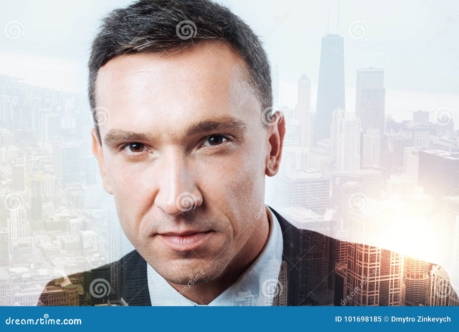 Close Up of a Calm Serious Man Stock Image - Image of comfortable ...