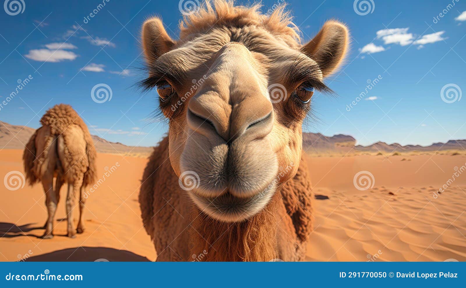 Close-up of a Camel Looking at the Camera. Generative AI Stock ...
