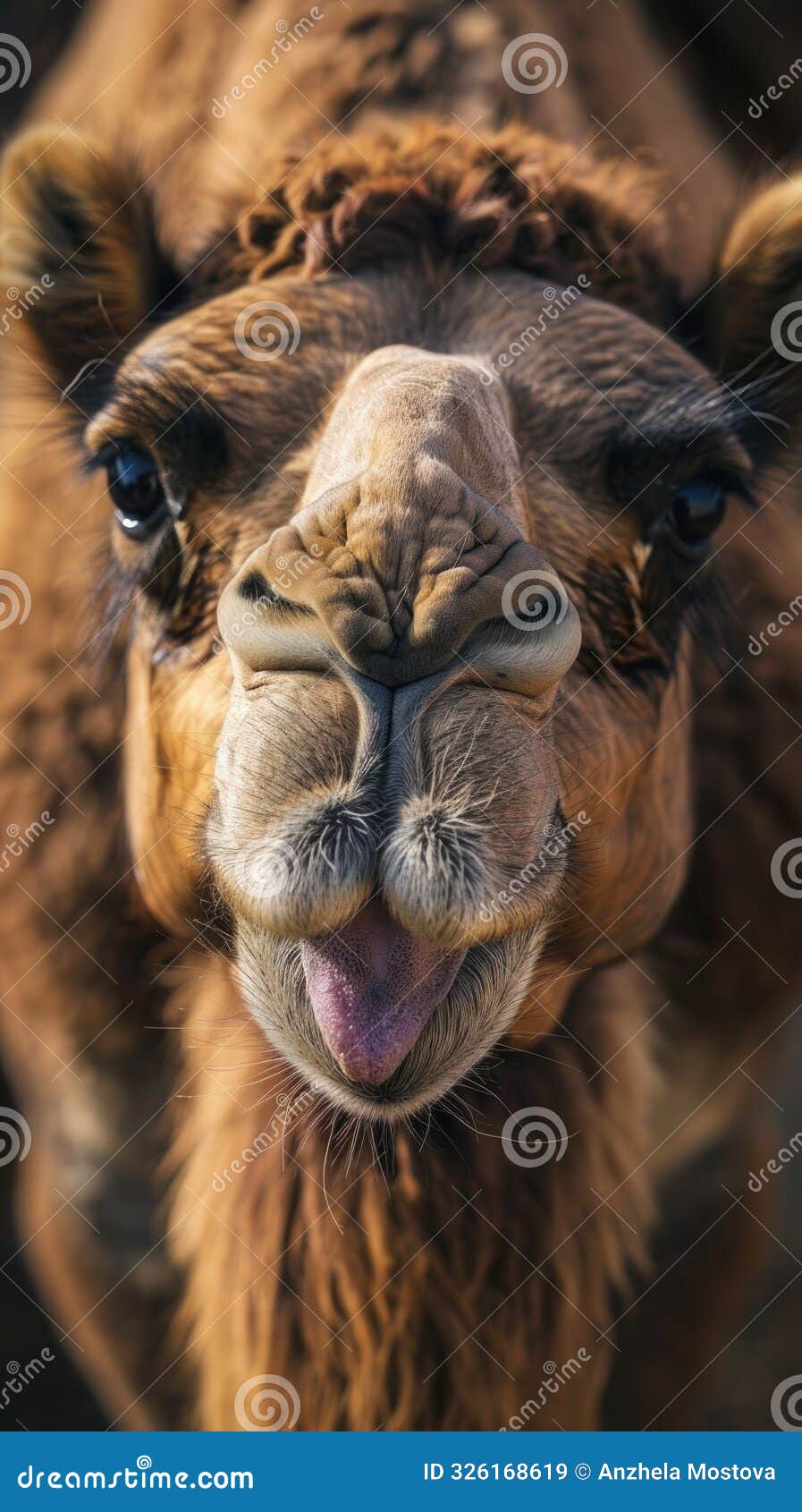 Close-up of Camel Sticking Out Tongue Stock Image - Image of safari ...