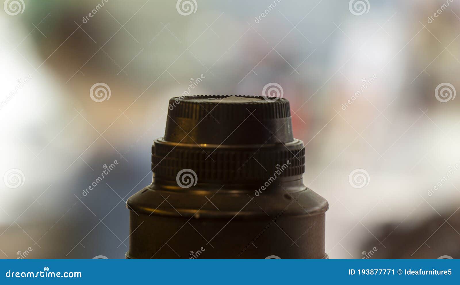 Close Up of a Camera Lens Top and Its Cover Stock Image - Image of ...
