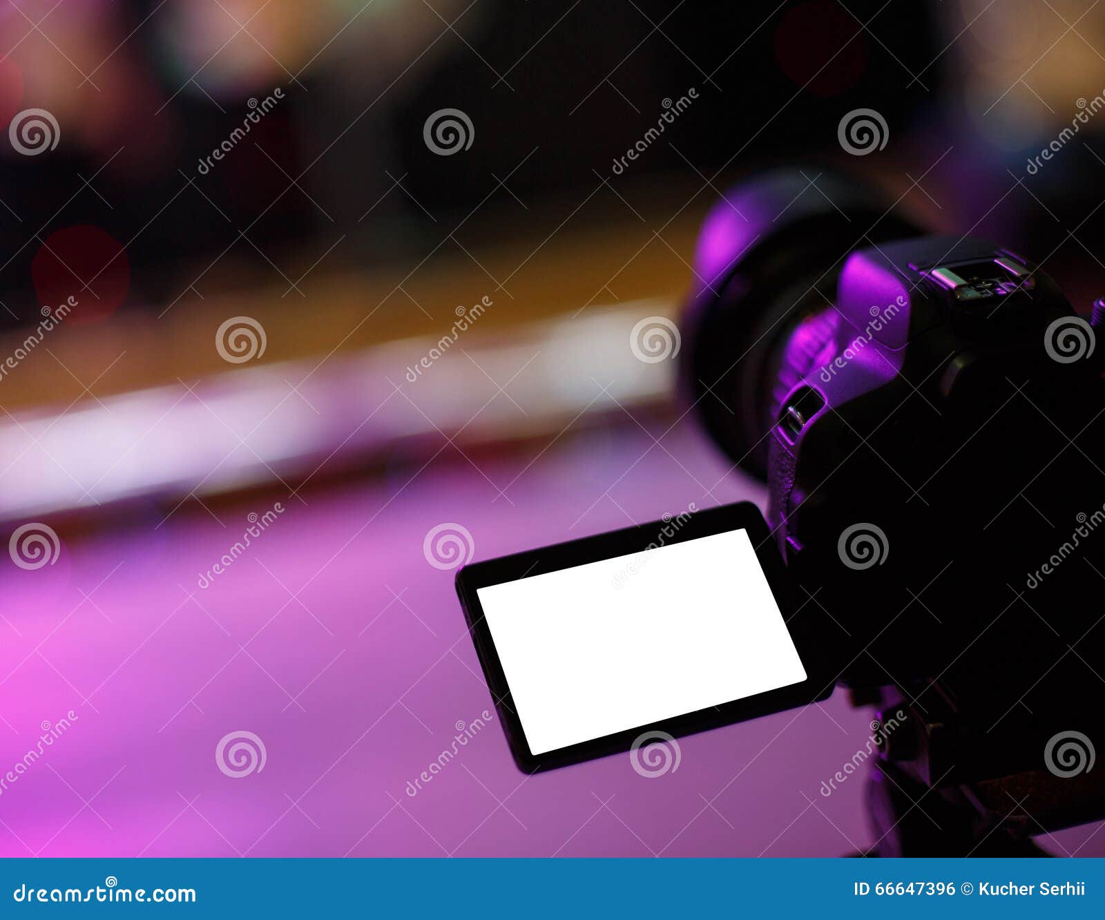 Close Up of a Camera Near the Podium Stock Photo - Image of production ...