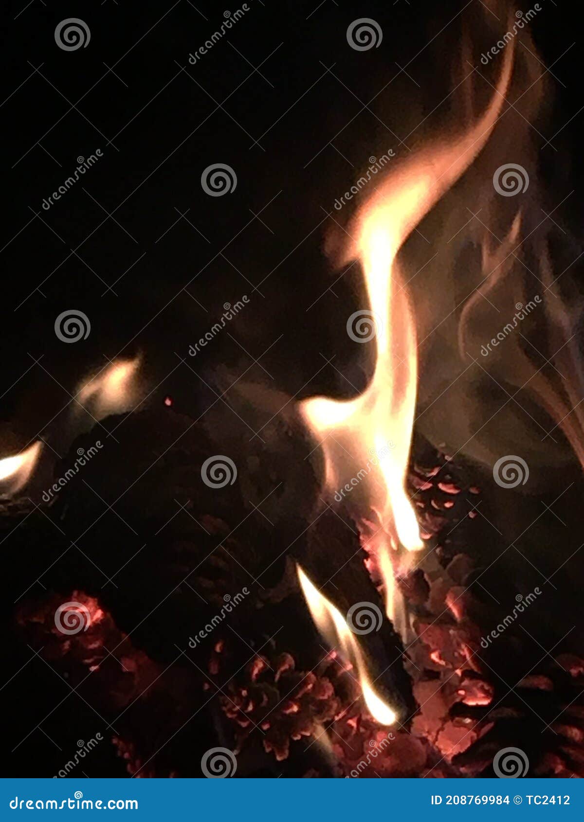 Red fire flames stock photo. Image of light, burn, cook - 208769984