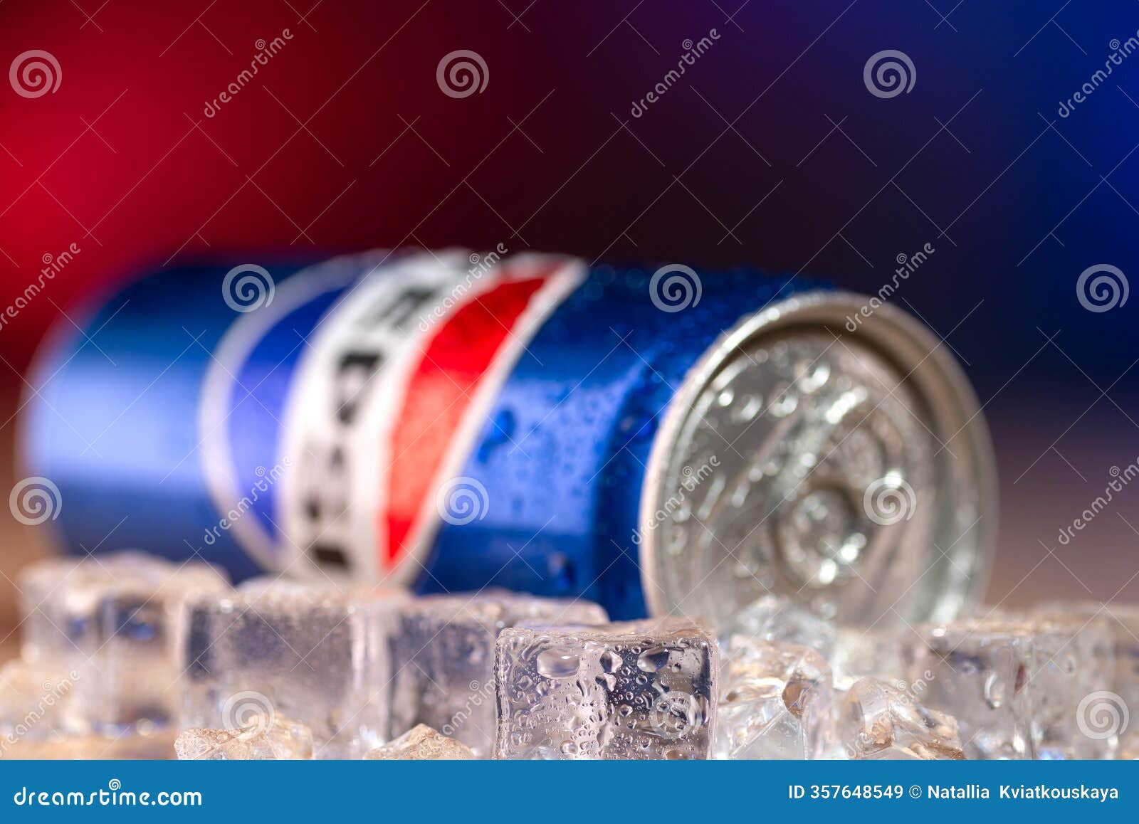 Close-up of a Can of Coca Cola. Pepsi Advertisement Editorial Stock ...