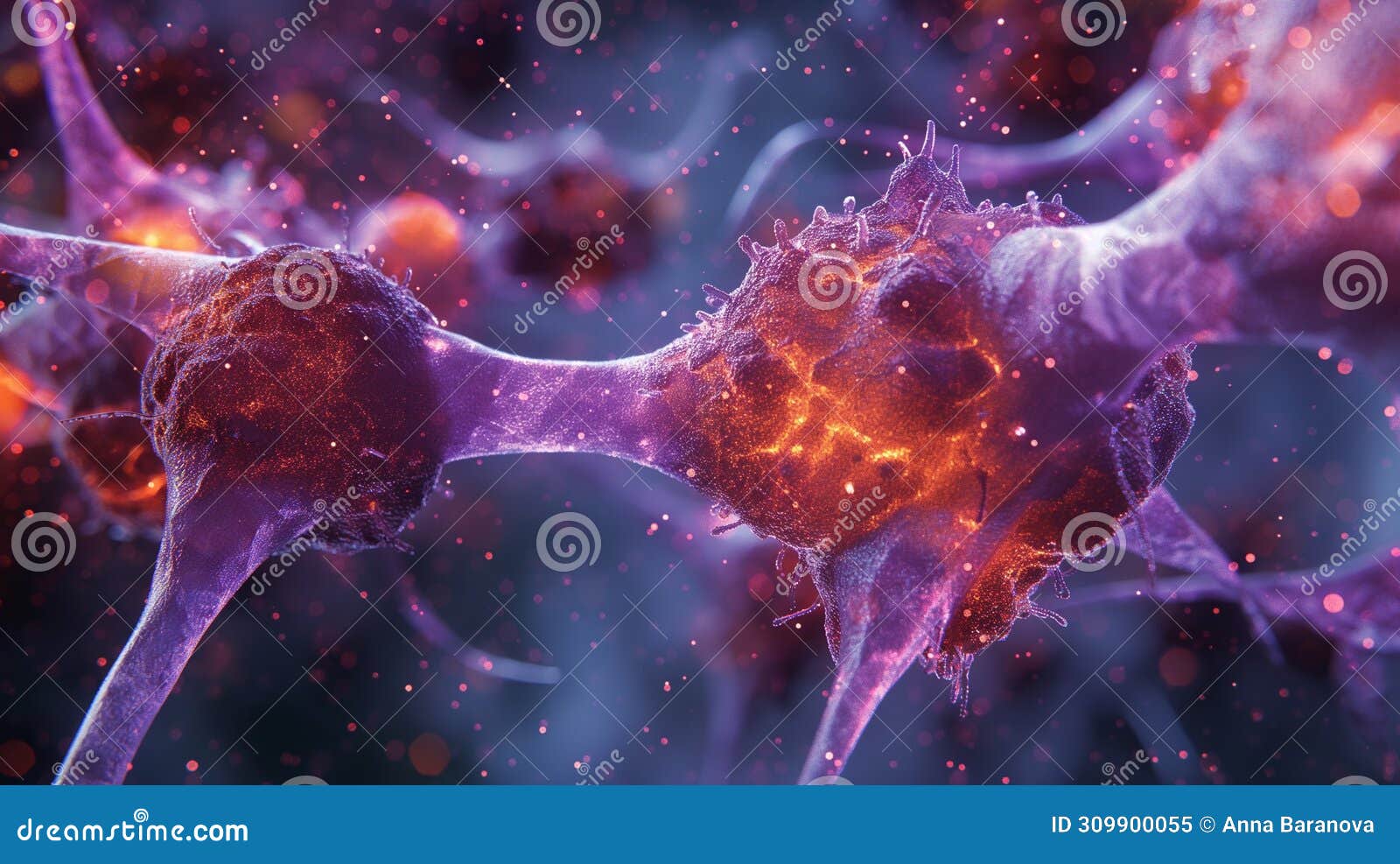 Close Up of a Cancer Cell Under a Microscope Stock Image - Image of ...