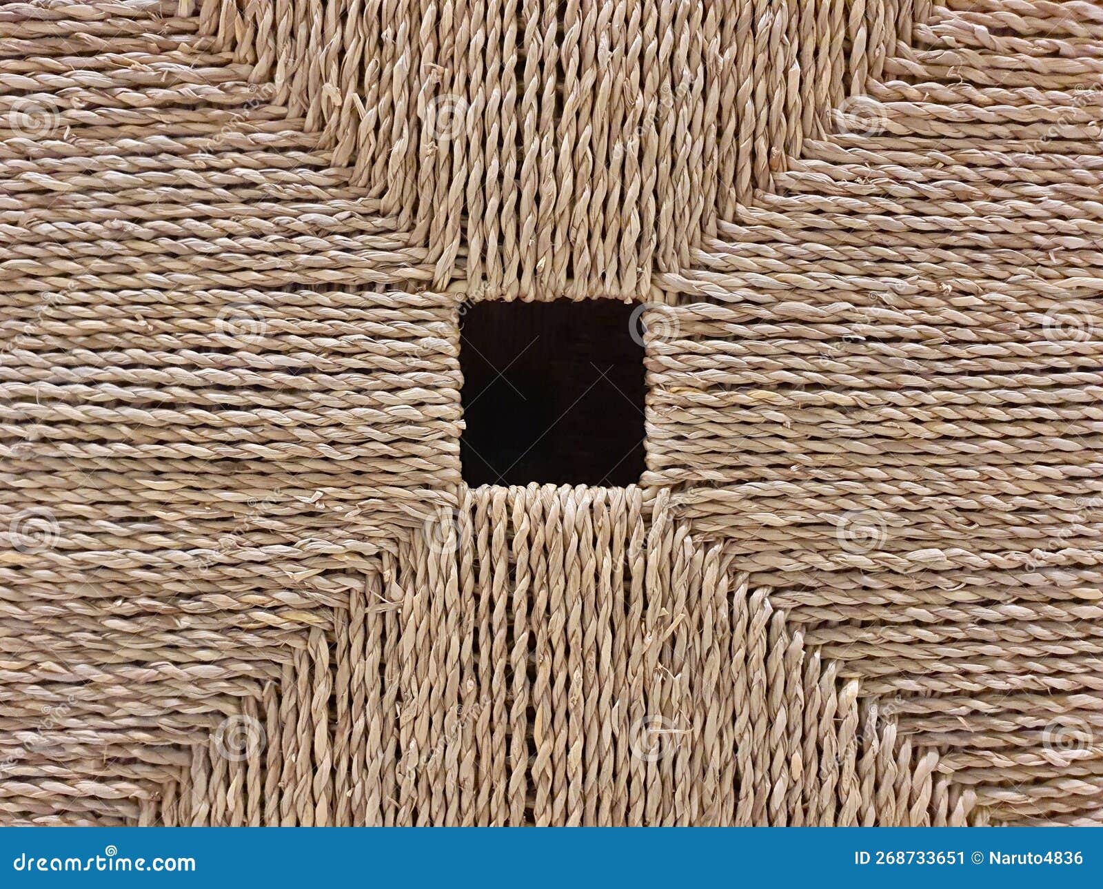 Basket Weaving Reed and Cane Pattern with a Square Hole Background ...