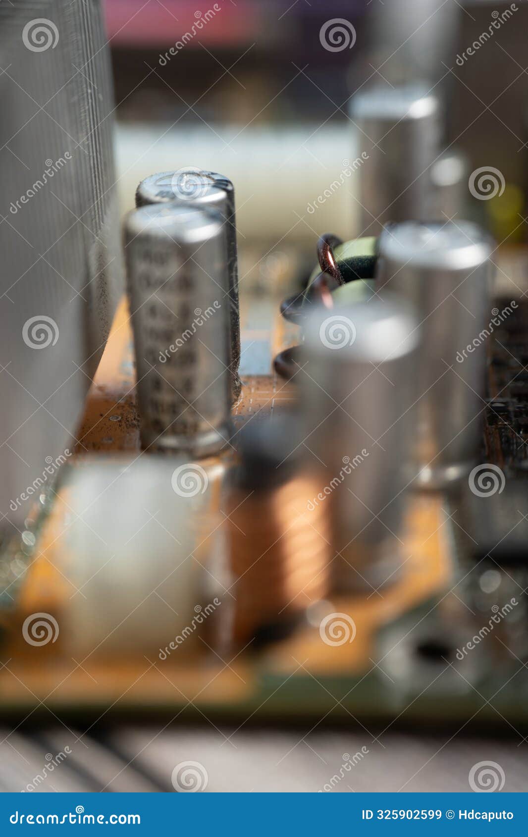 Close-up of a Capacitor in One Motherboard Stock Image - Image of ...