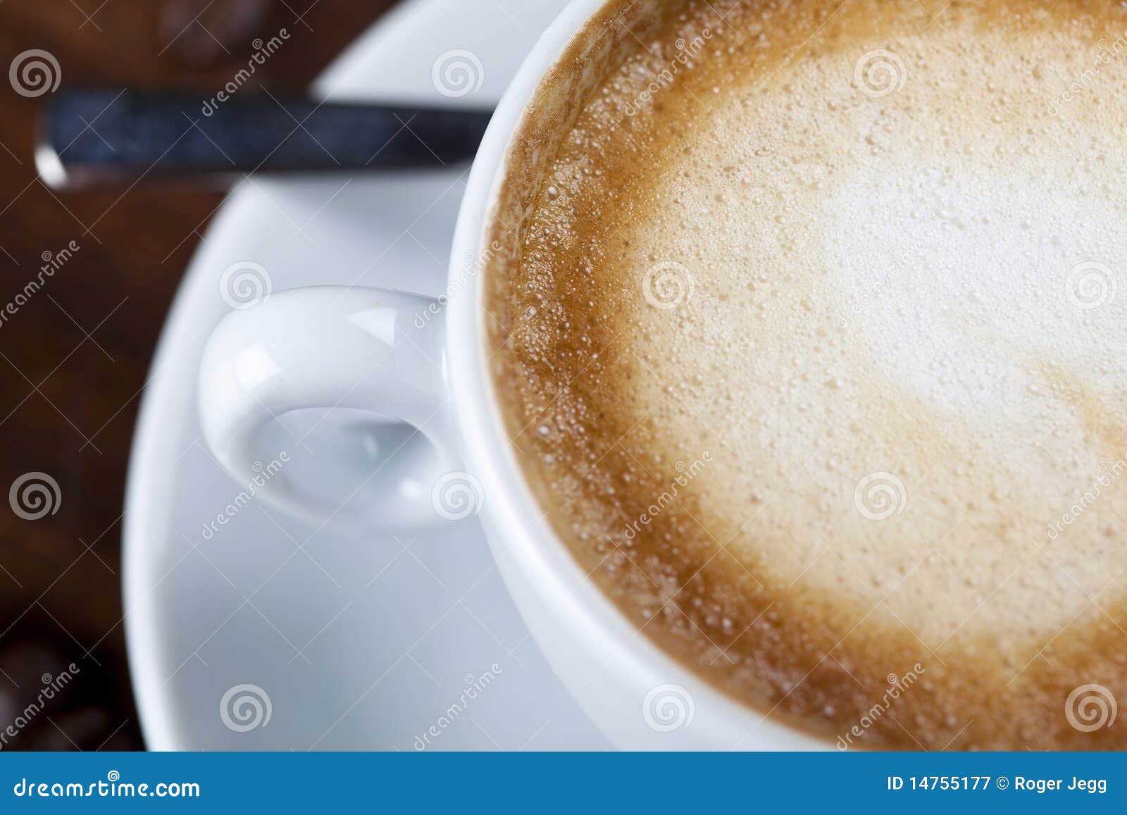 Close-up of a Cappuccino Coffee Cup with Milk Foam Stock Image - Image ...