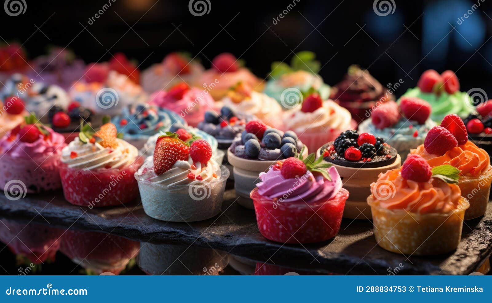 A Close-up Capture of an Array of Exquisite Desserts on Display ...
