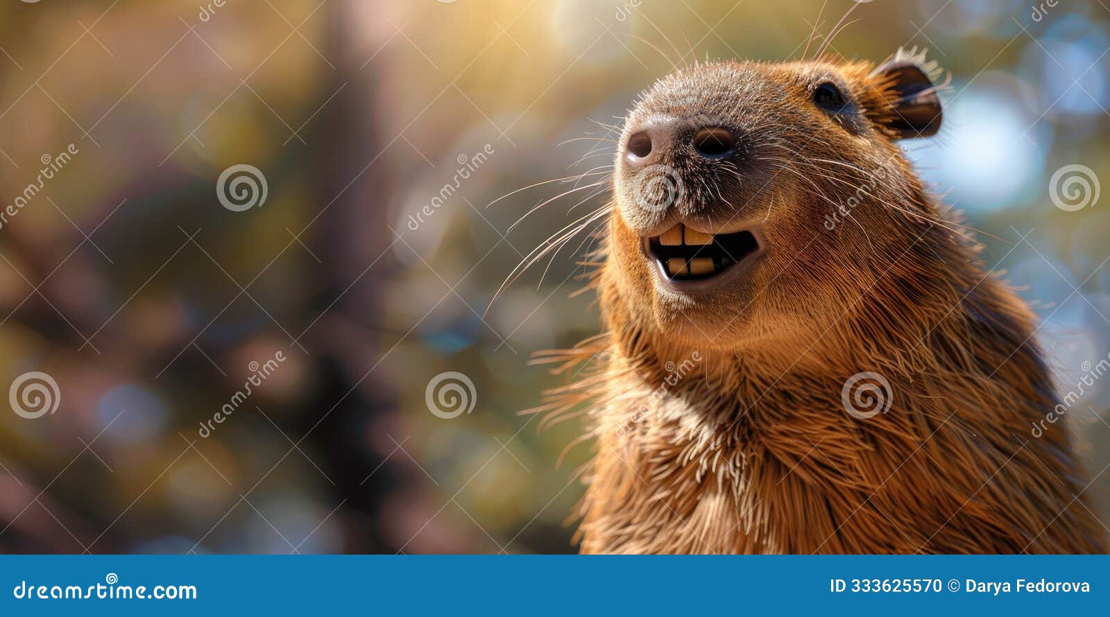 Close-Up Capybara with Visible Teeth and Whiskers Stock Photo - Image ...