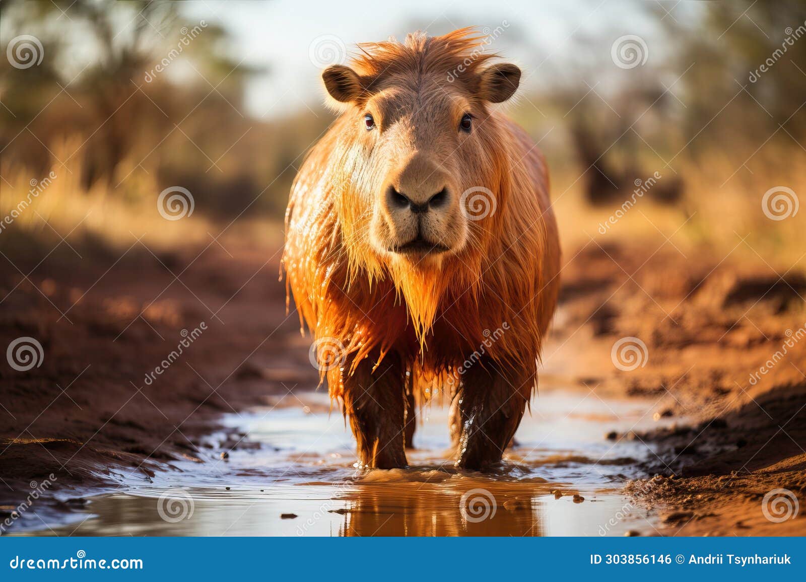 Close Up of a Capybara in the Water. Stock Photo - Image of small ...