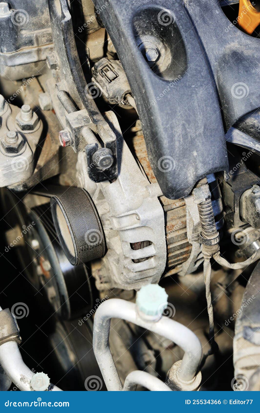 Close Up Car Engine Details Stock Photo - Image of power, concept: 25534366