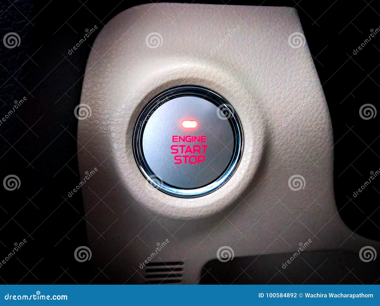 Car Engine Start Stop Button Stock Photo - Image of power, isolated ...