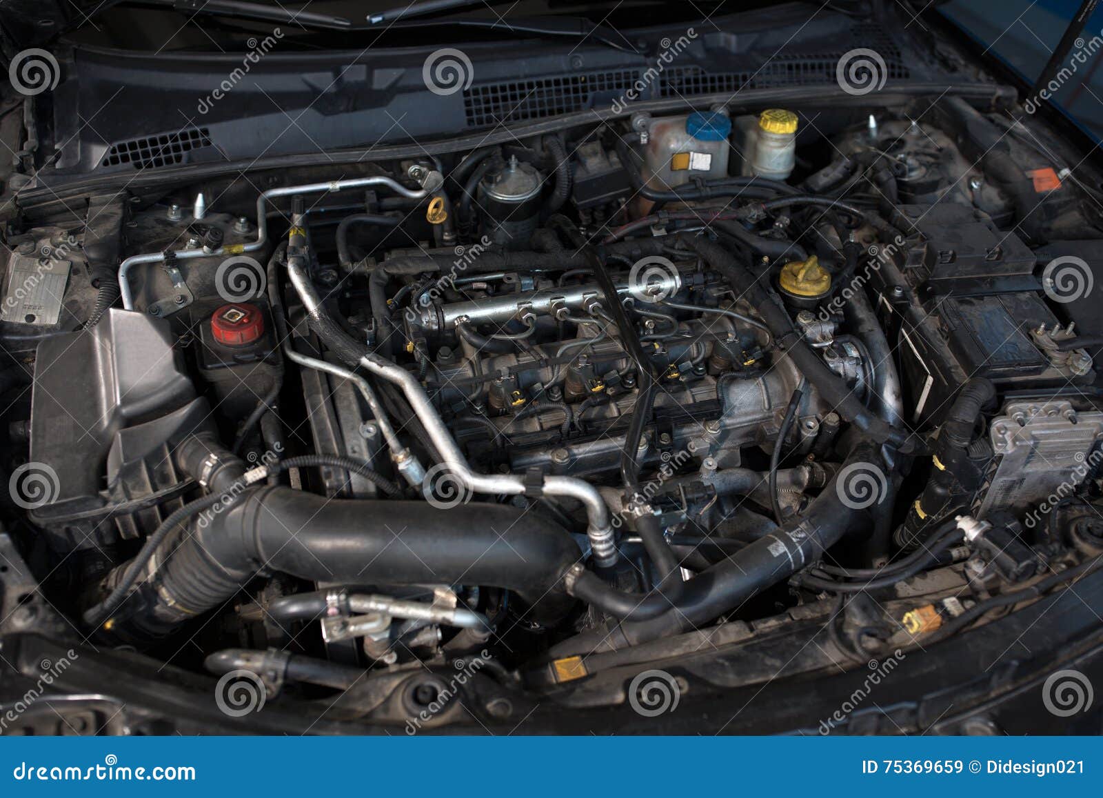 Close up of a car engine stock image. Image of occupation - 75369659