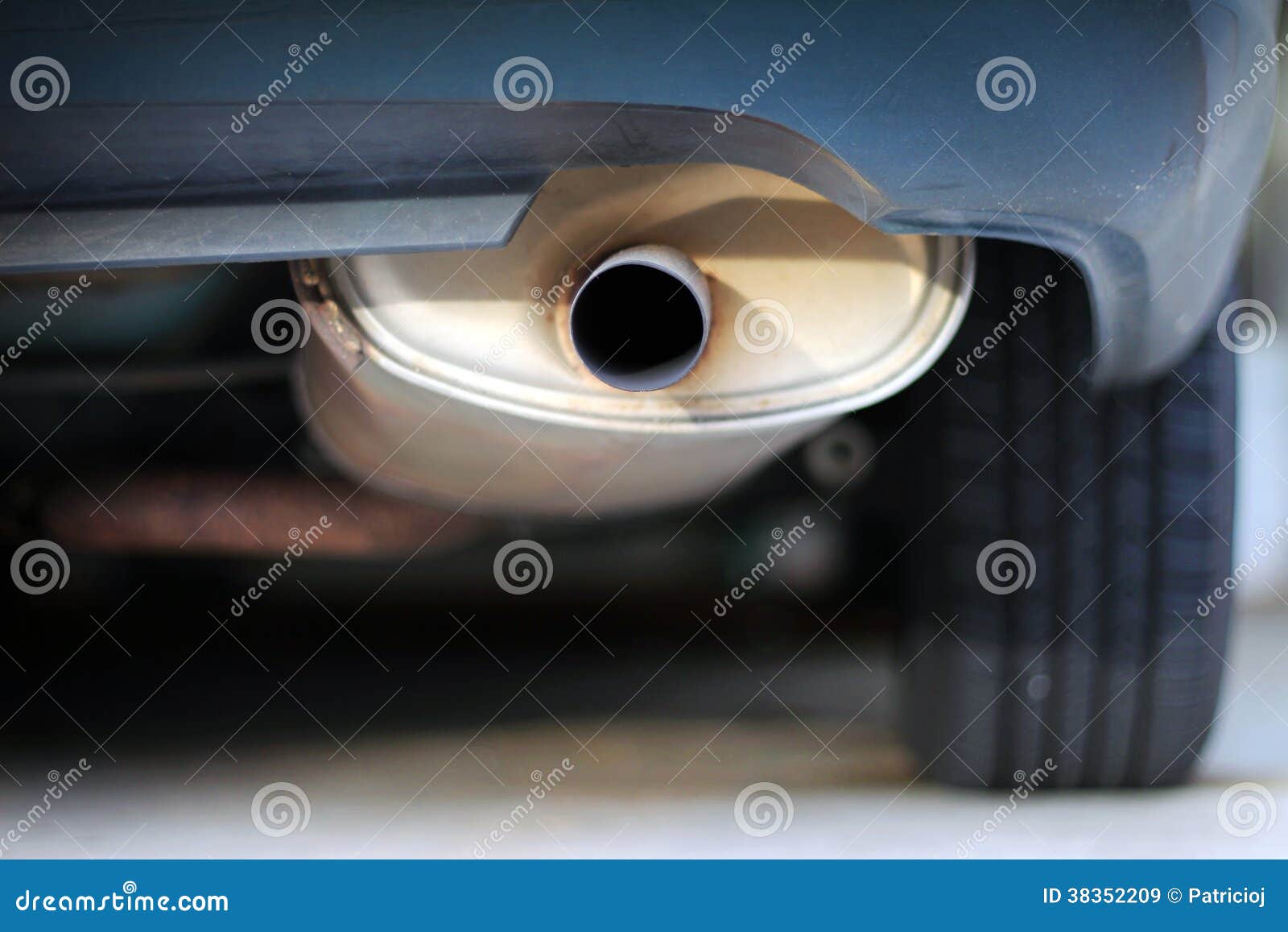 Close Up of a Car Exhaust Muffler Stock Image - Image of aperture ...