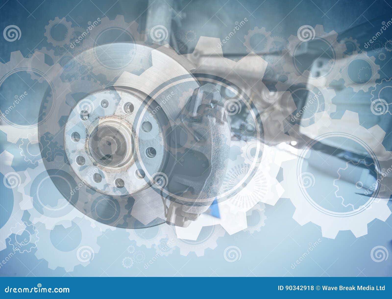Close Up of Car Part with Gear Graphic Overlay Stock Photo - Image of ...
