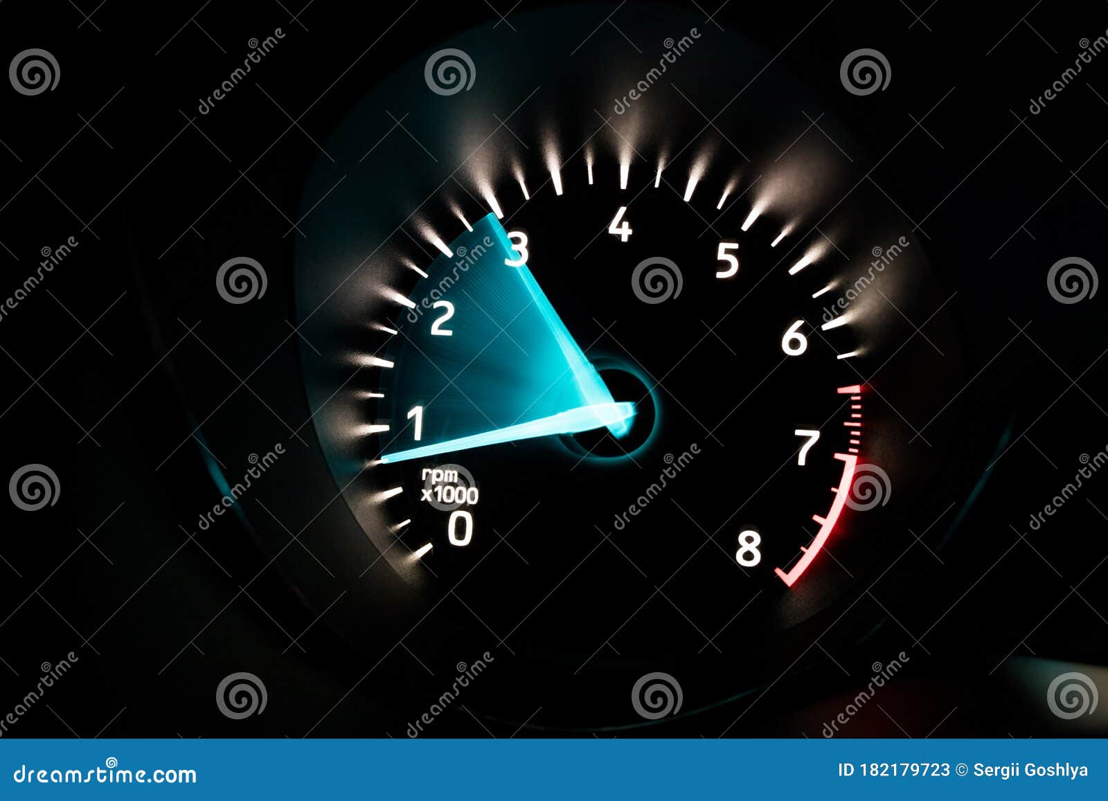 Close Up of Car Speed Meter Stock Image - Image of night, meter: 182179723