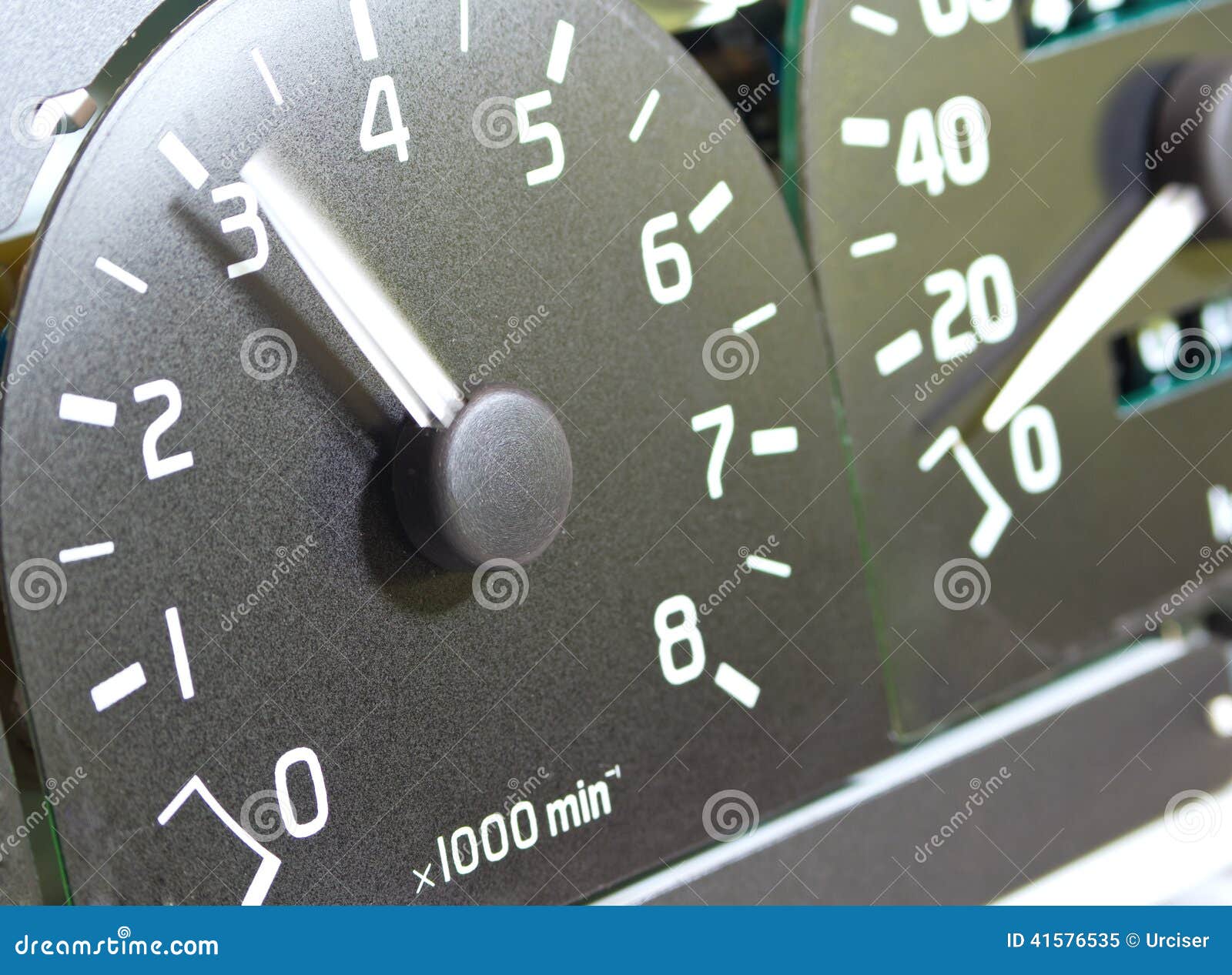 Close-up. Tachometer Speedometer And Virtual Dashboard Of A Premium Car ...