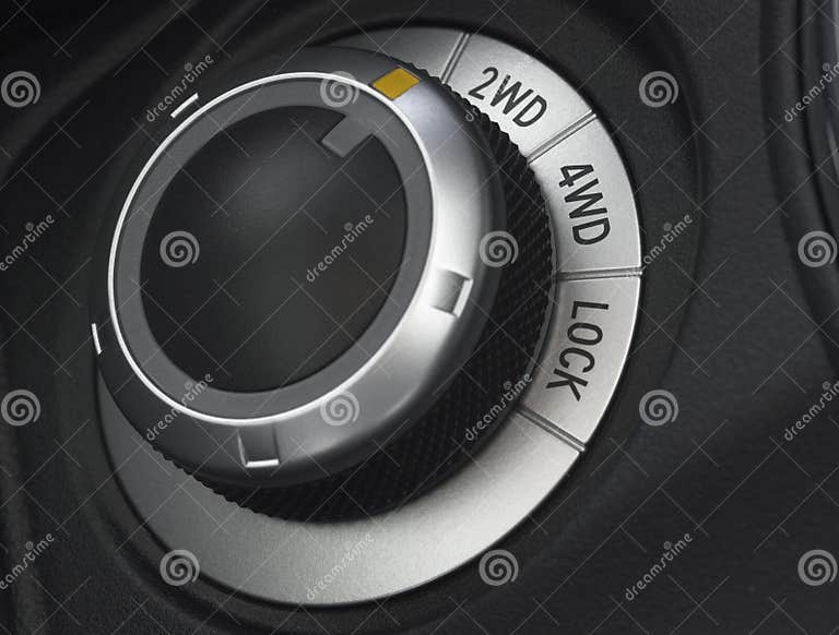 Close Up of a Car Wheel Drive Control Selector Stock Image - Image of ...