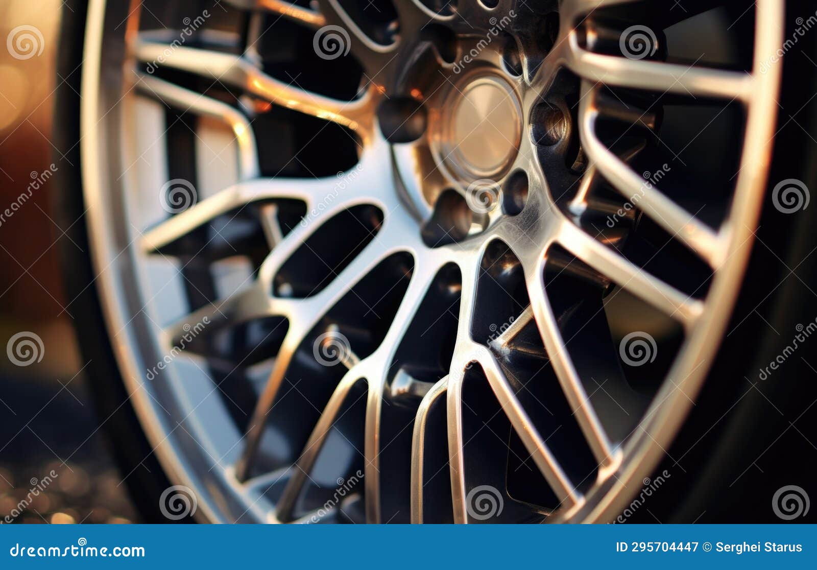Close-up Of Car Wheel Replacement. Focusing On Wheel Hub, Bolt ...
