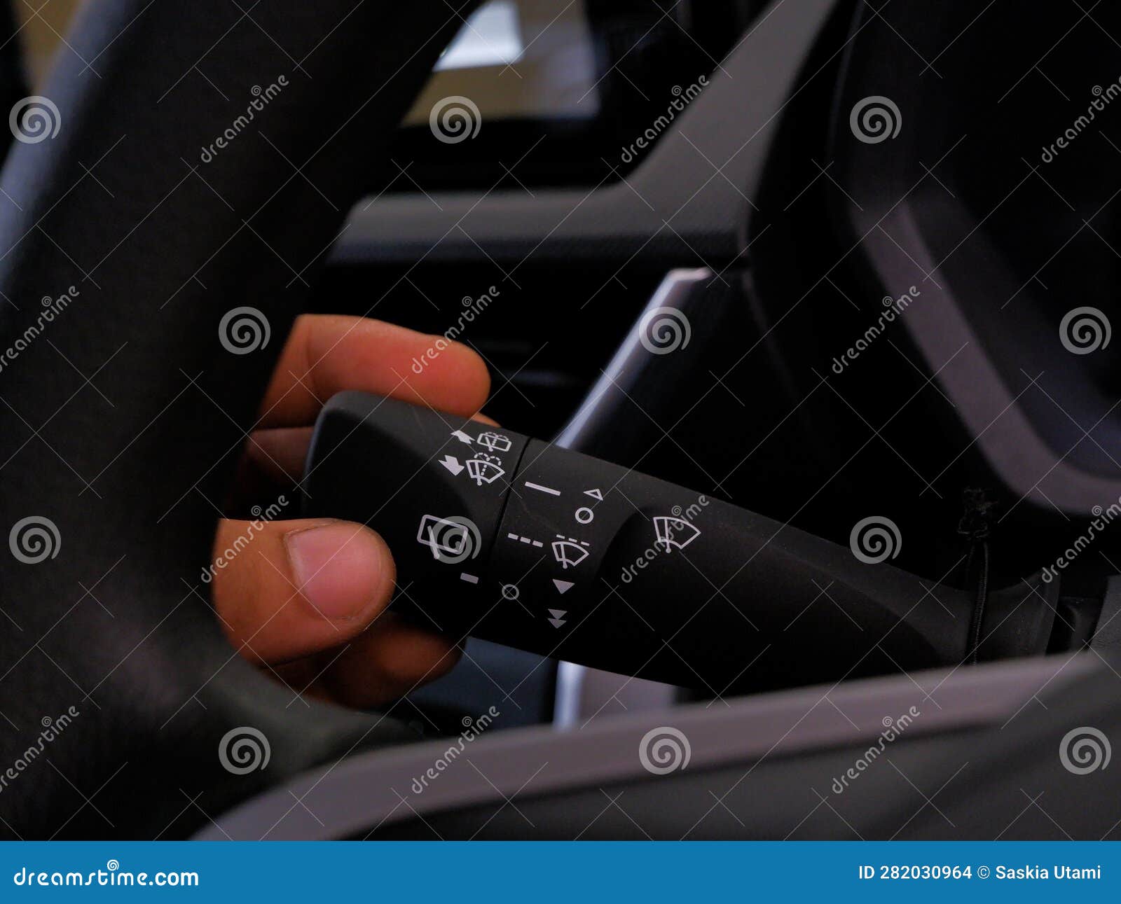 Close-up of Car Windshield Wiper Control Switch Stock Photo - Image of ...