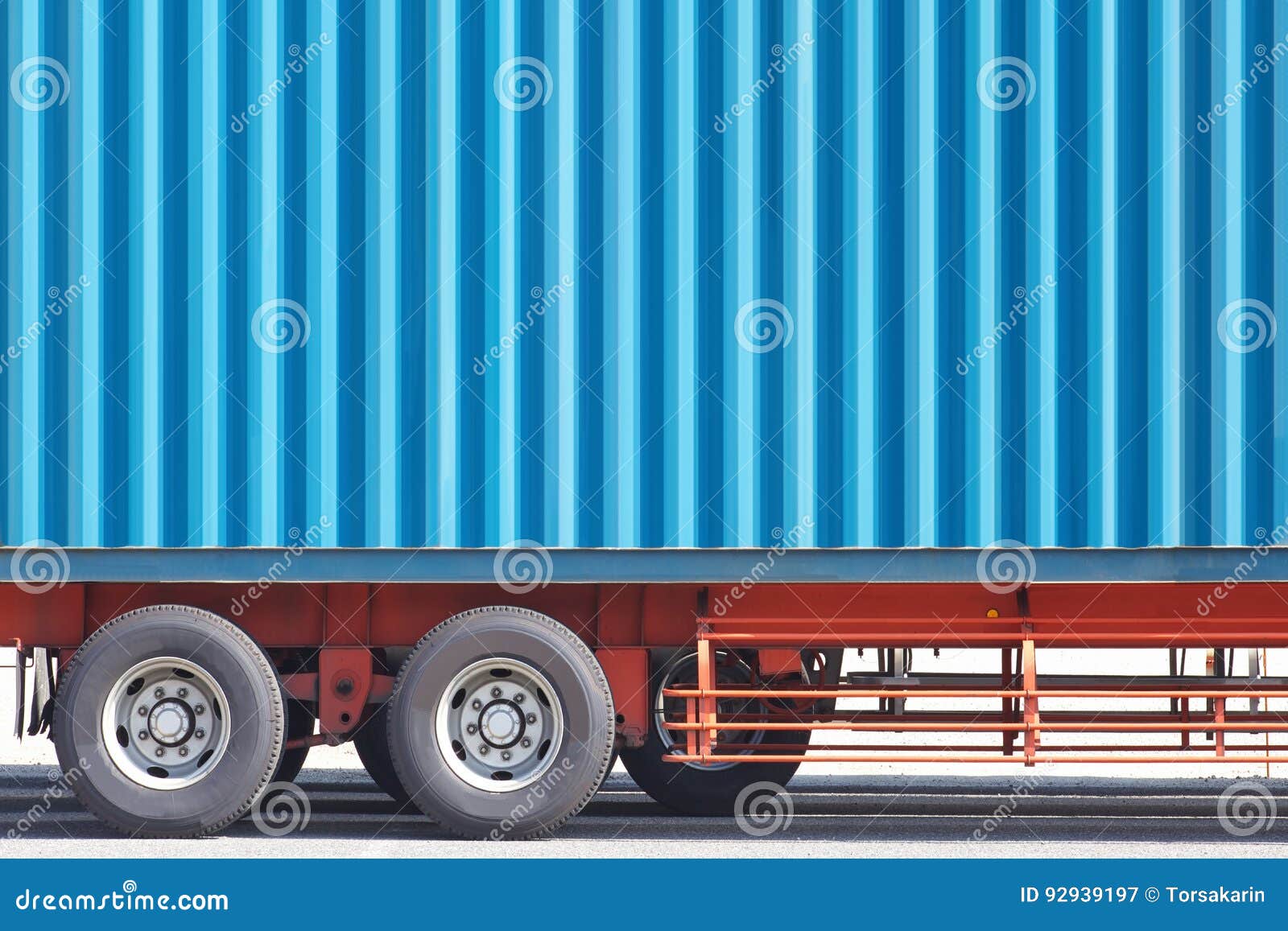 Close Up Cargo Container Truck Stock Image - Image of port, custom ...