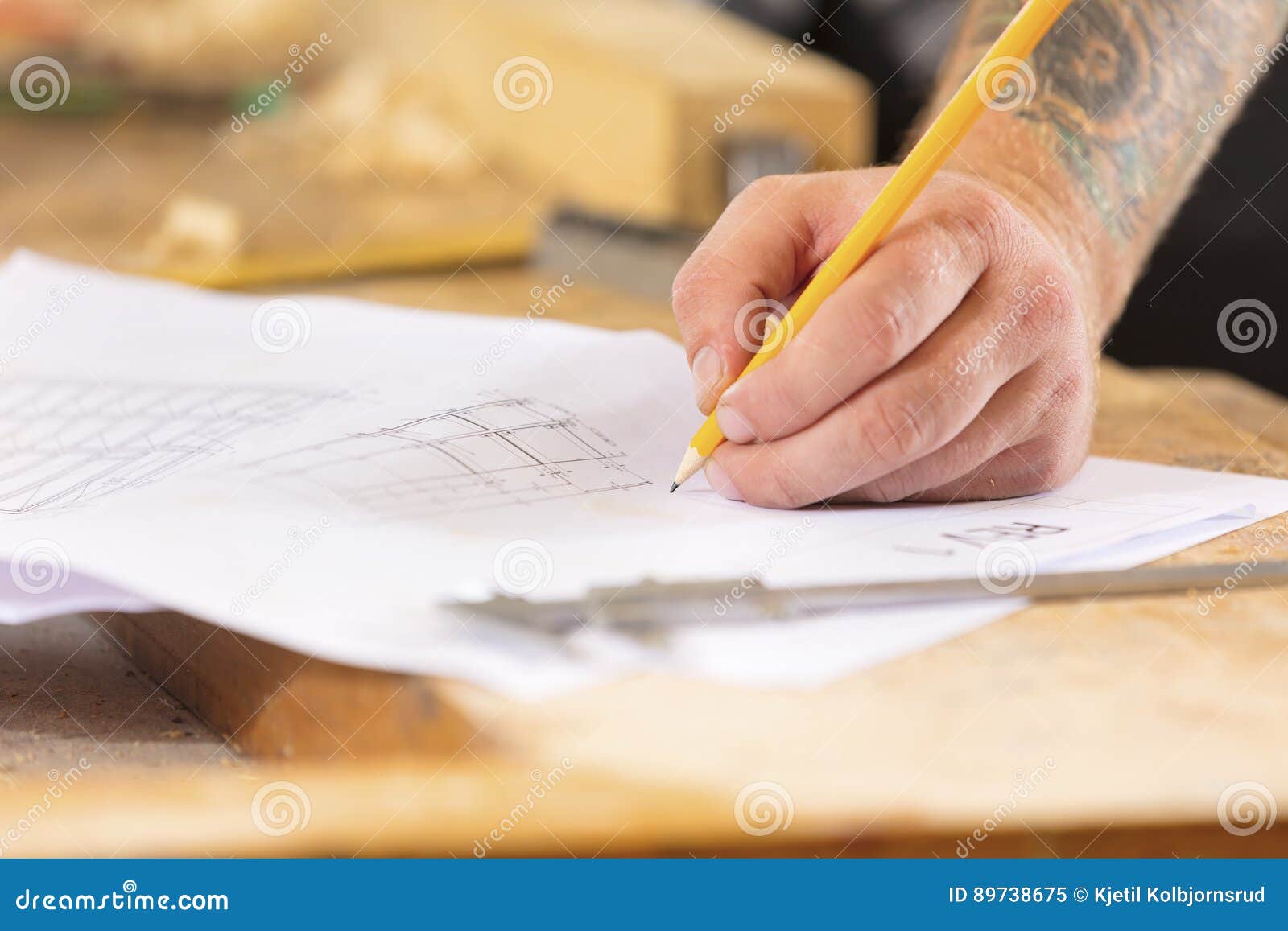 Carpenter Writing Drawings Workshop Stock Photos - Free & Royalty-Free ...