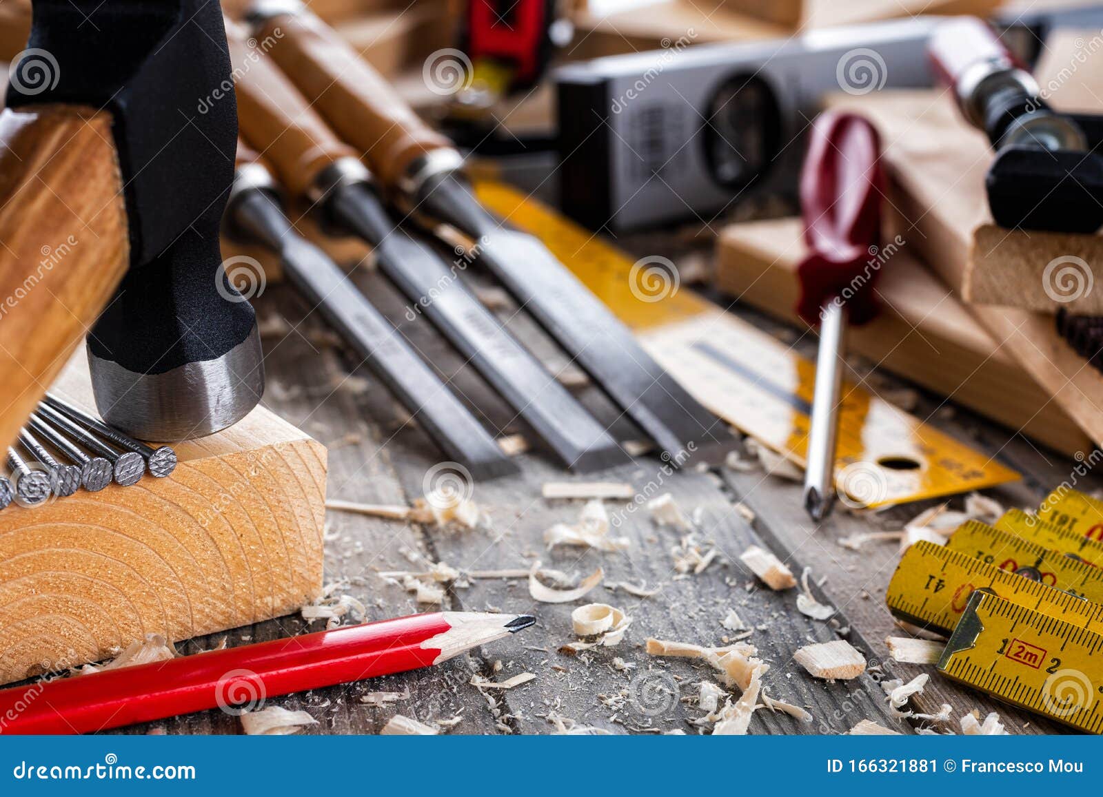 Carpenter`s Work Tools. Carpentry Stock Image - Image of activity ...