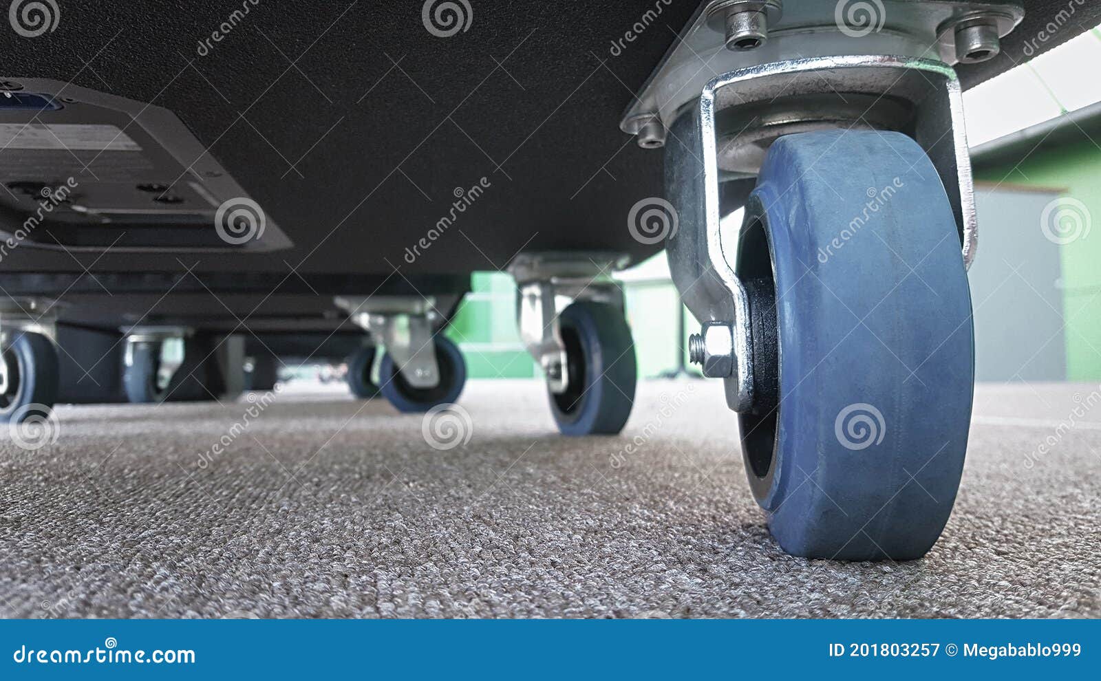Close-up of Cart Wheels or Trolley Wheels, Transporting Heavy Loads ...