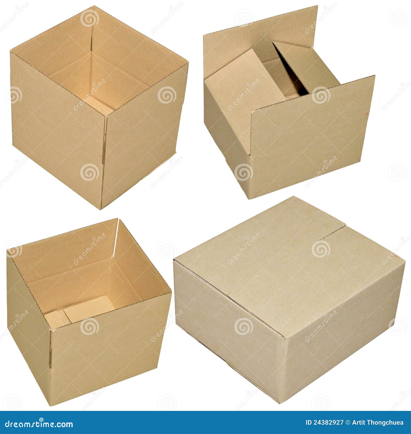Close Up of Carton Box on White Background Stock Image - Image of ...