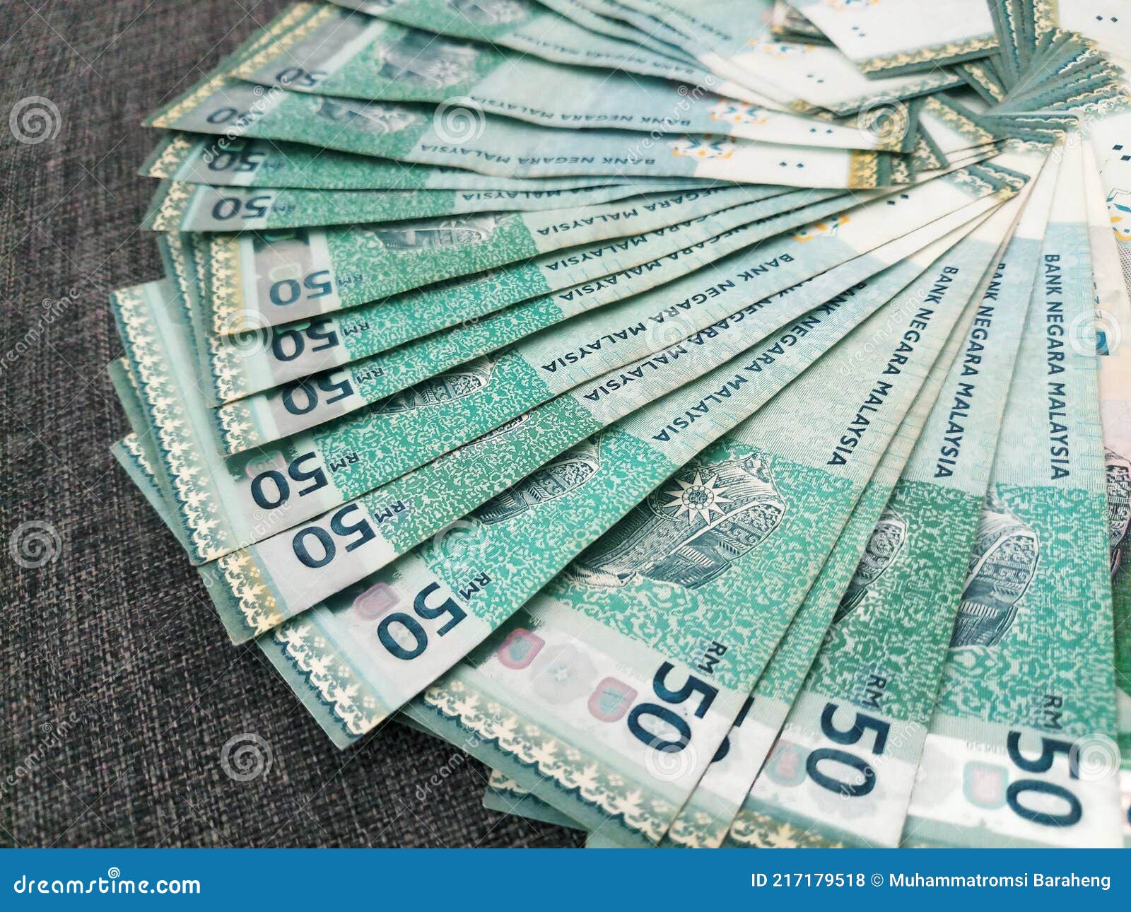 Close Up of Cash Ringgit Malaysia on the Sofa. Stock Photo - Image of ...