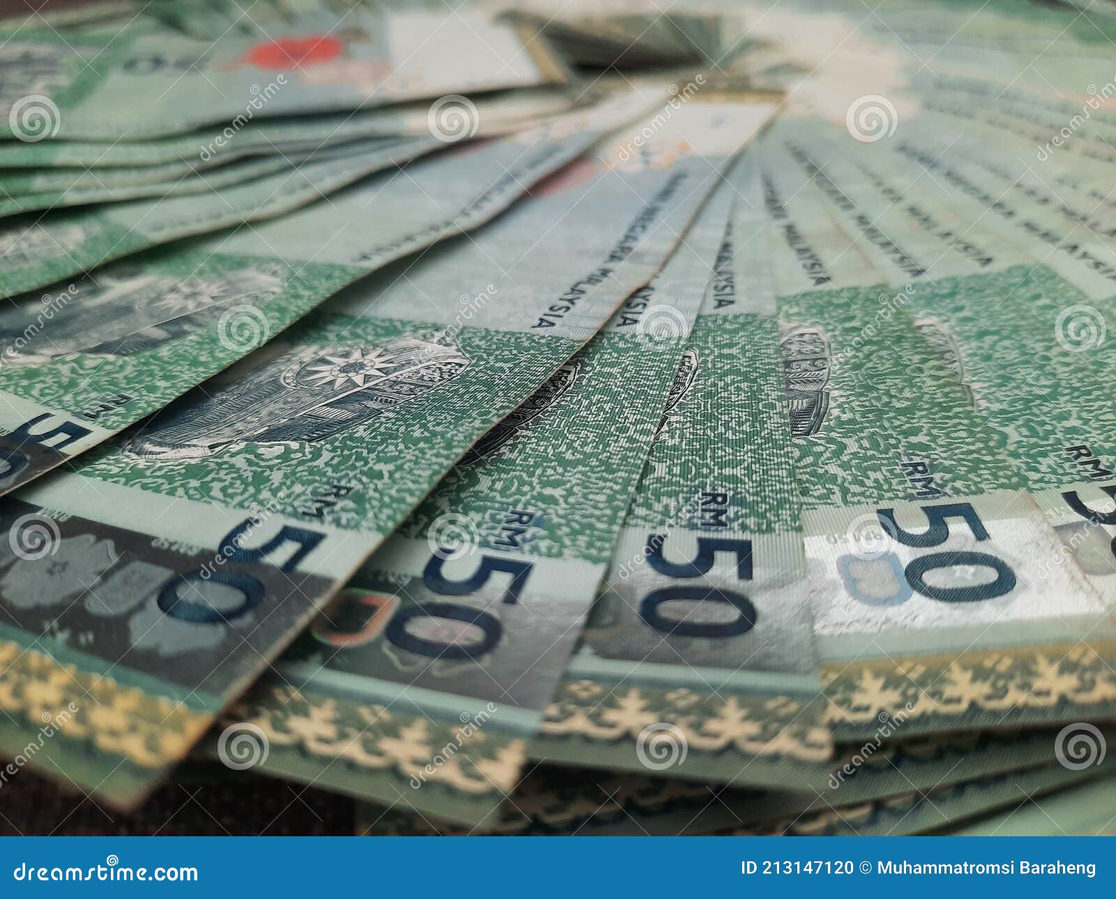 Close Up of Cash Ringgit Malaysia on the the Sofa. Blurred Backgrounds ...