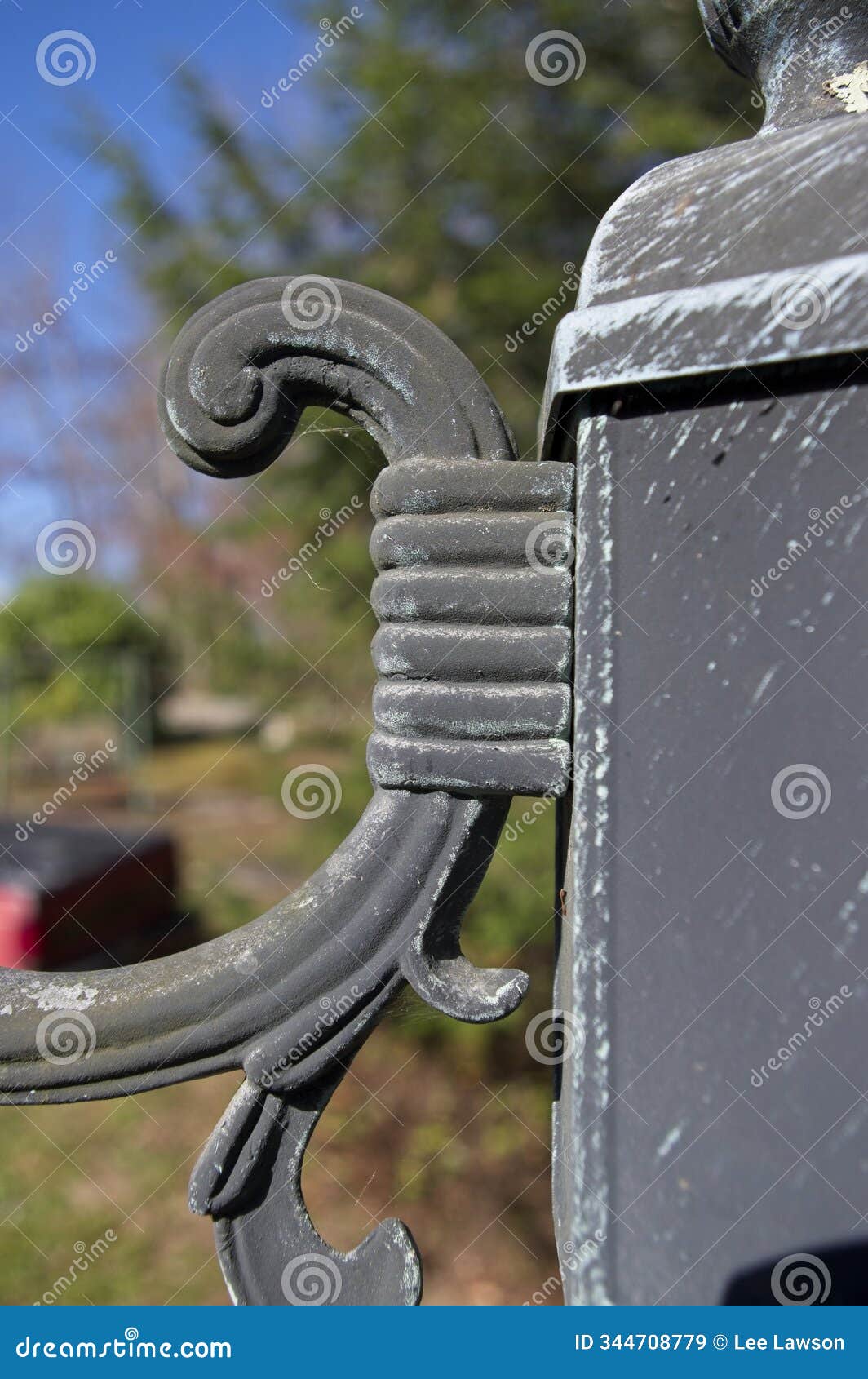 Close Up of a Cast Iron Lamp Post Stock Image - Image of artistry ...