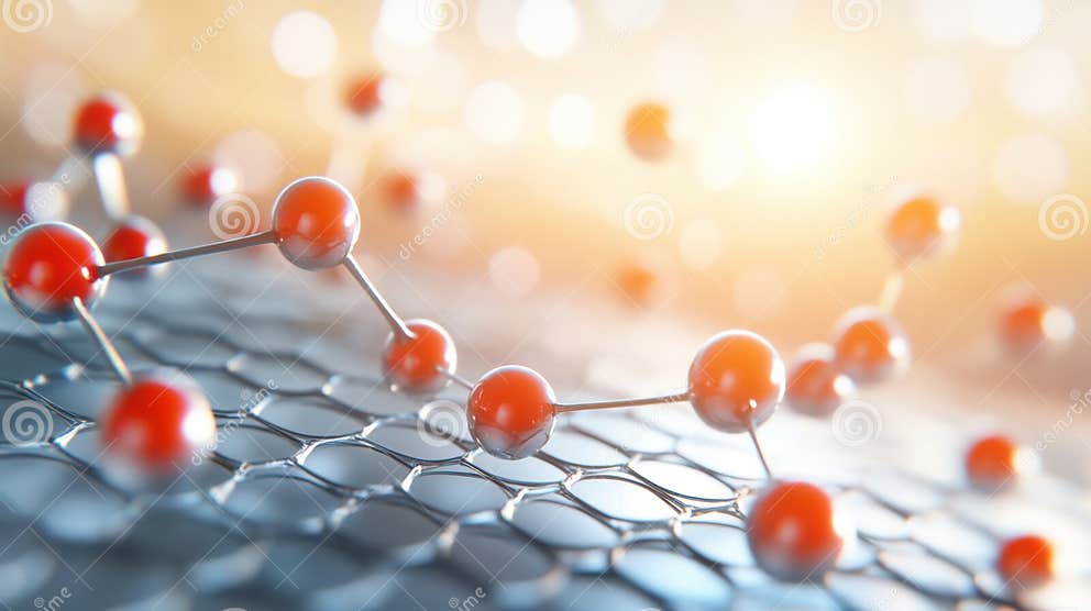 Close-up of Catalyst Surface Showing Nano Interactions with Reactive ...