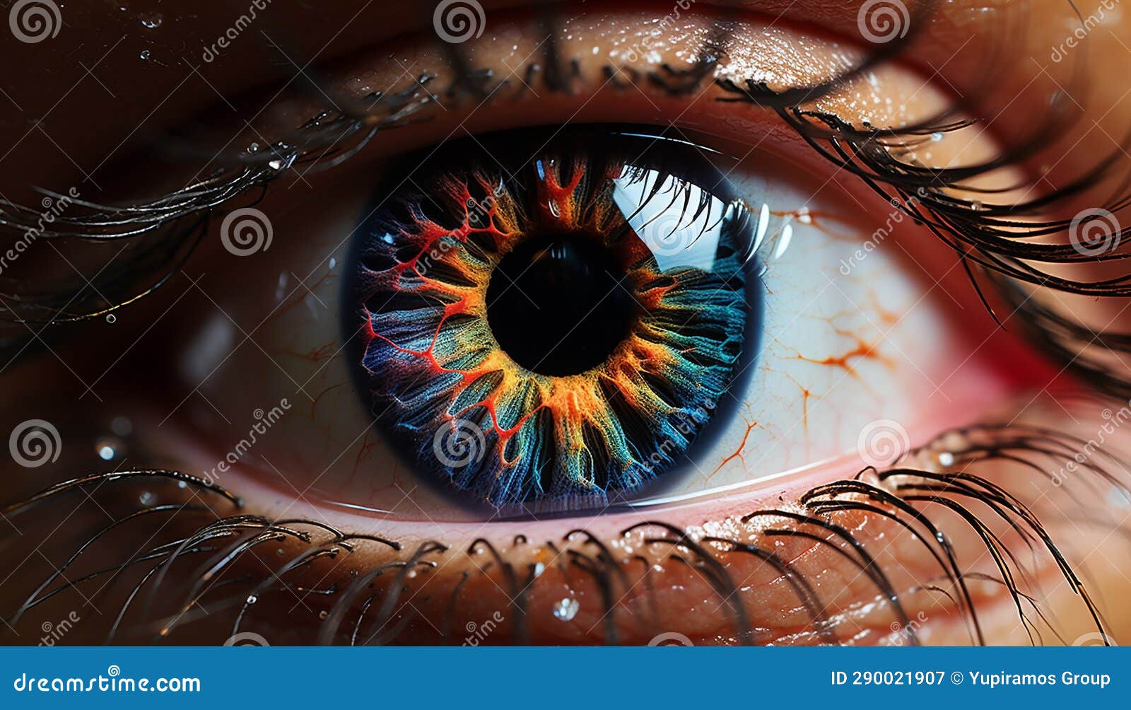Close Up of a Caucasian Woman Eye, Staring into the Camera Generated by ...